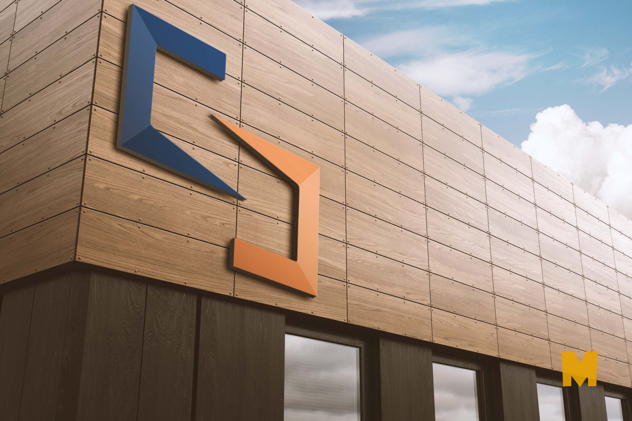 Awesome Wooden Wall Logo Mockup5
