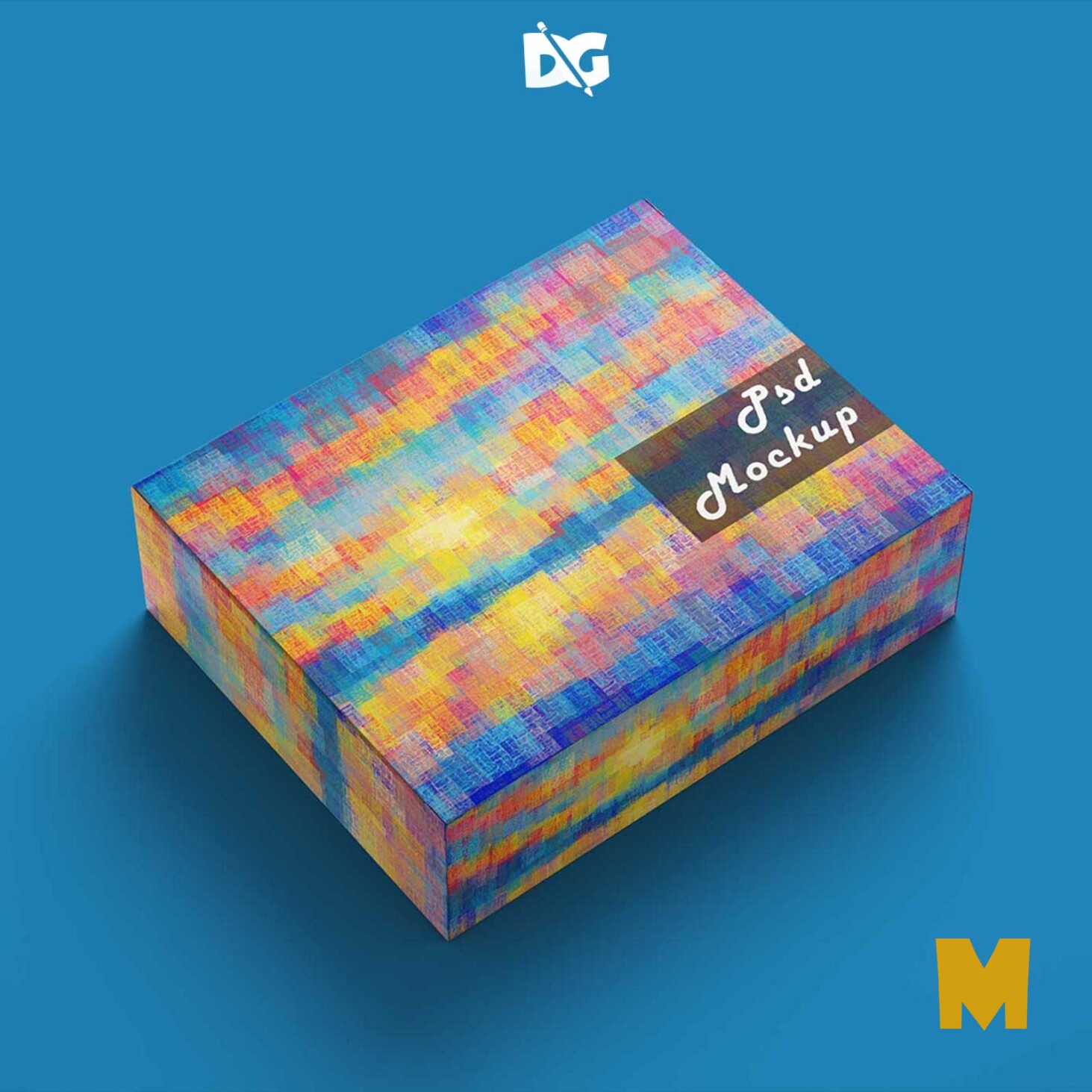 Free Box Packaging Label Mockup Download