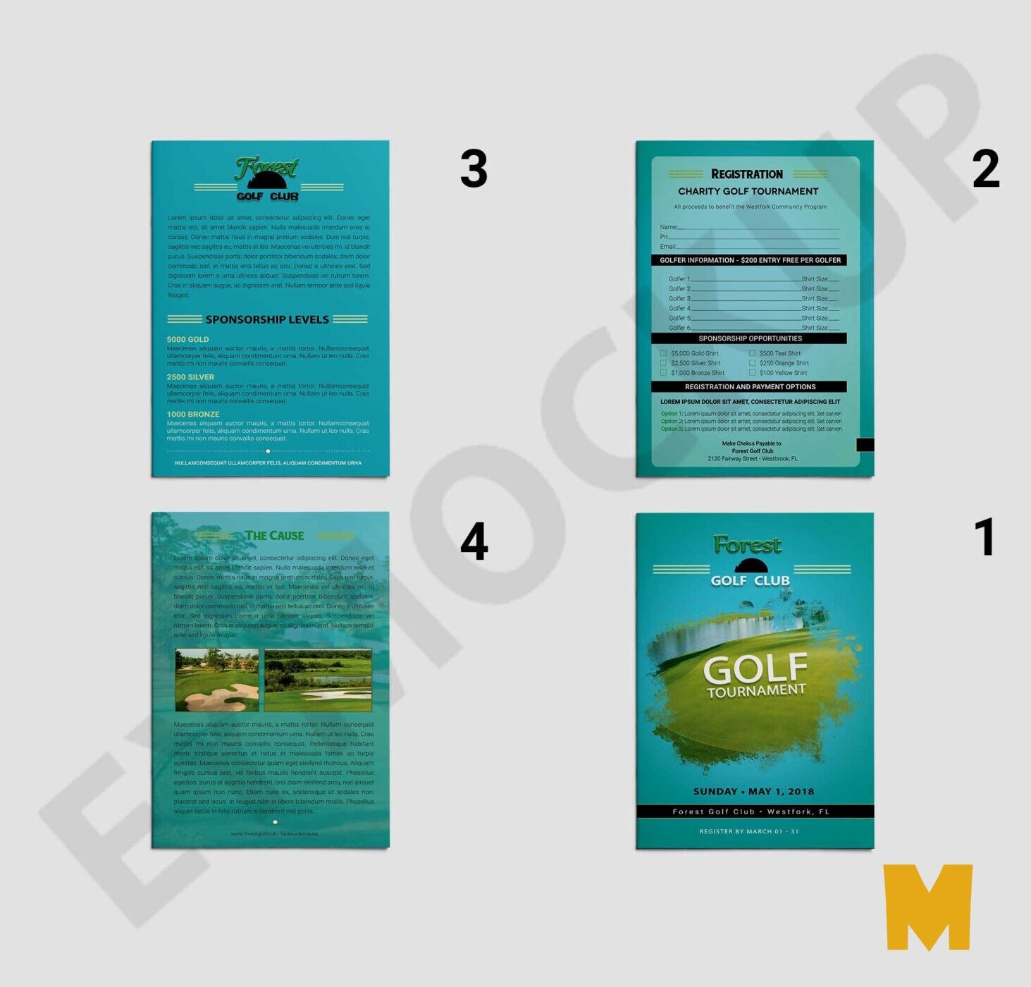 Golf Club Charity Brochure Template