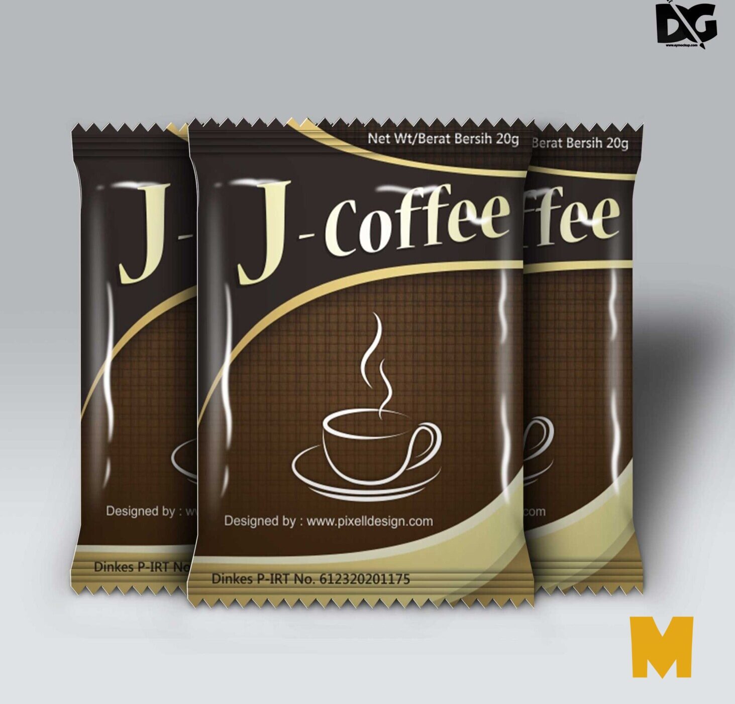 Free Packaging Label Mockup