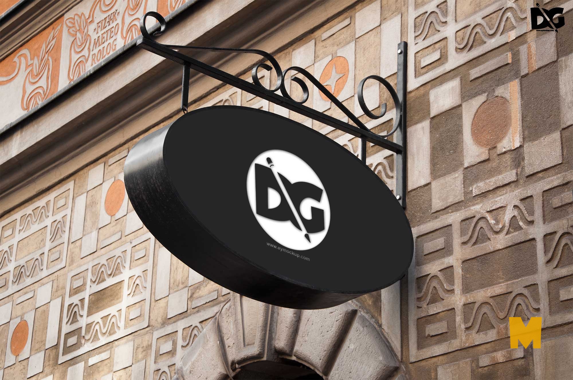 Stylish Coffee Shop Sign Mockup