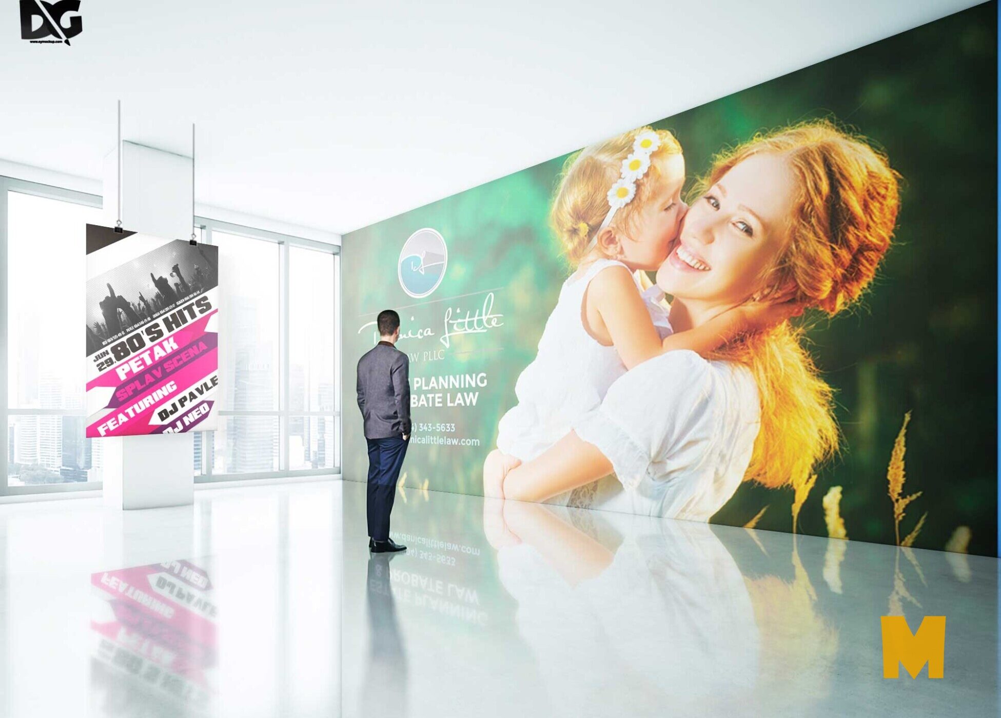 Free Landscape Poster Mockup