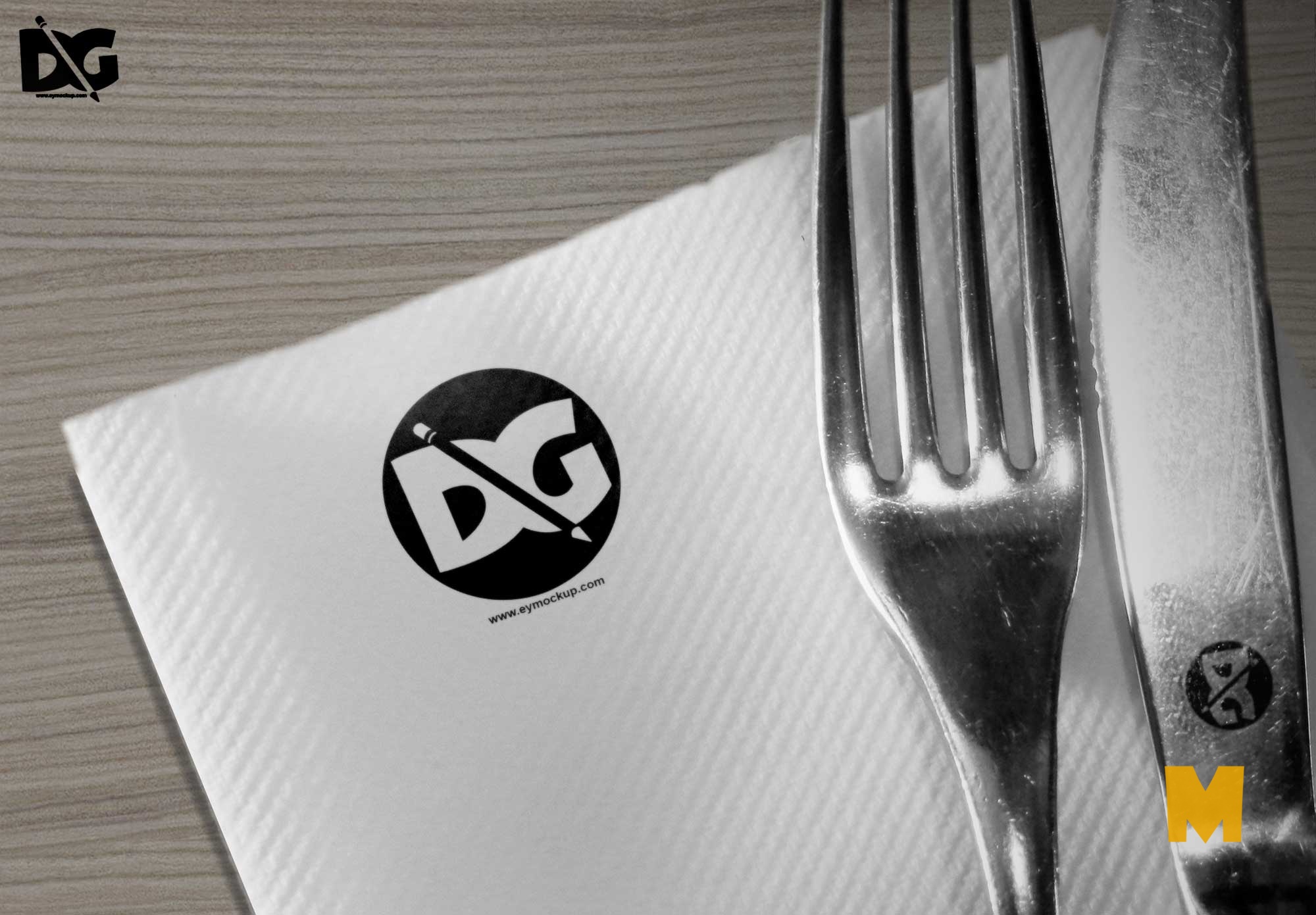 Free Tissue Paper Logo Mockup Download