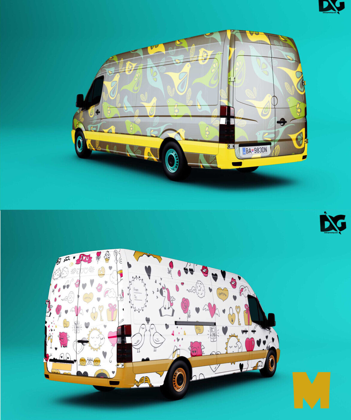 Free Van Wrap Designs Mock-up