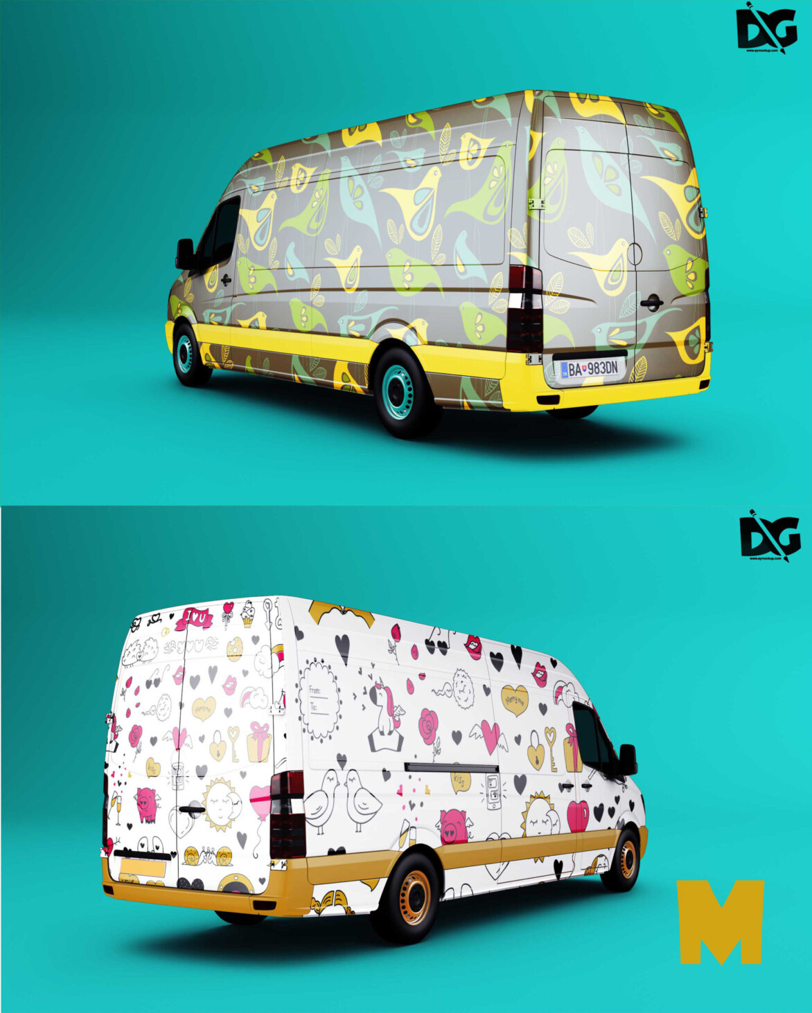 Free Van Wrap Mock-up Designs