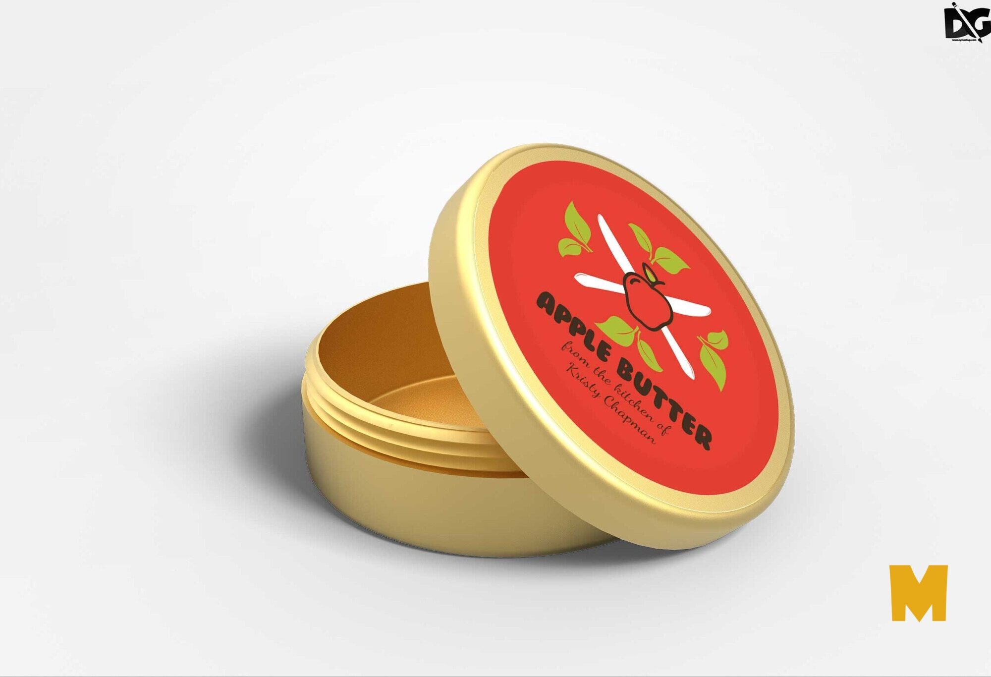 Free Cream Label Mockup Download