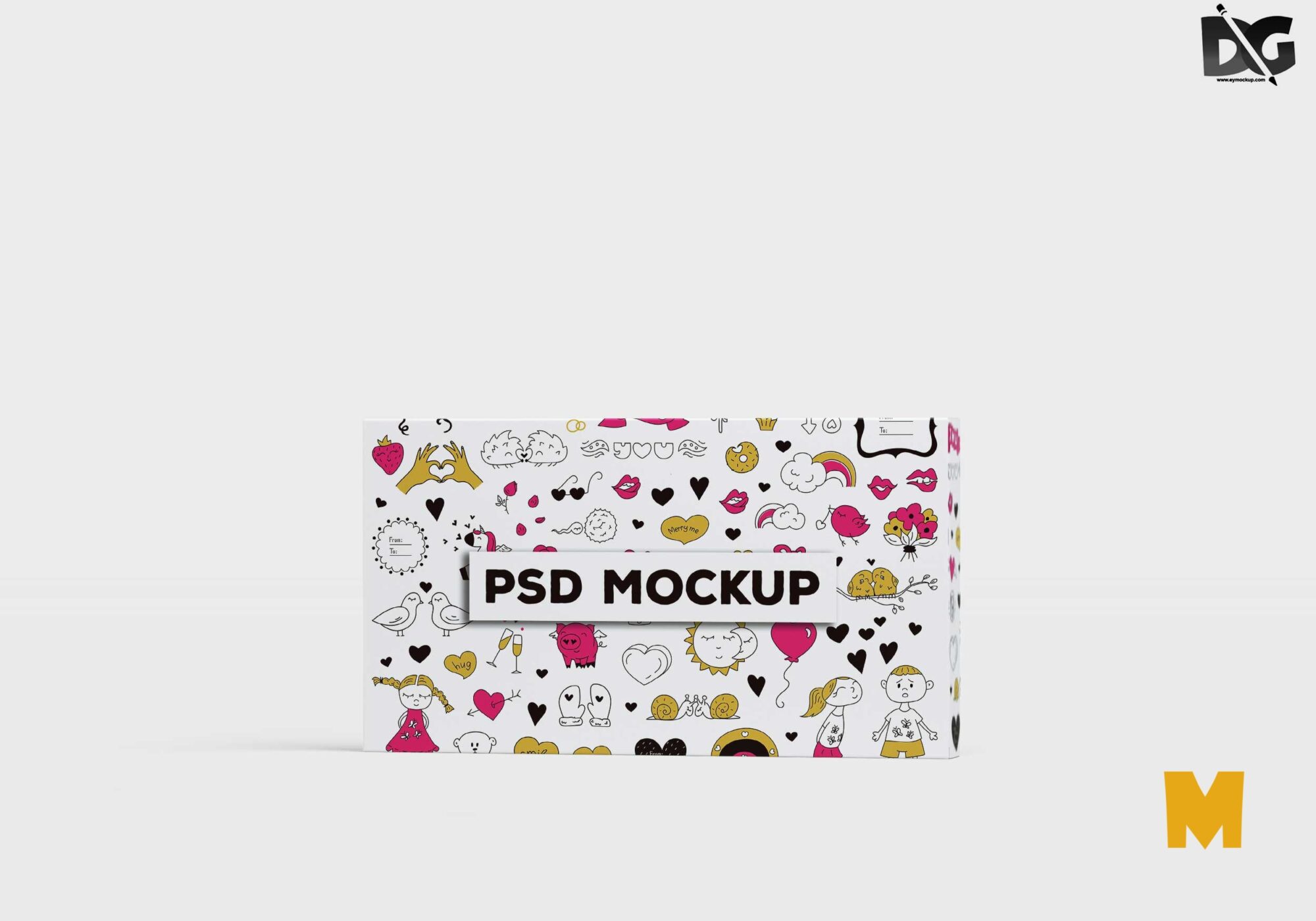Downloadable Rectangle PSD Box Mockup