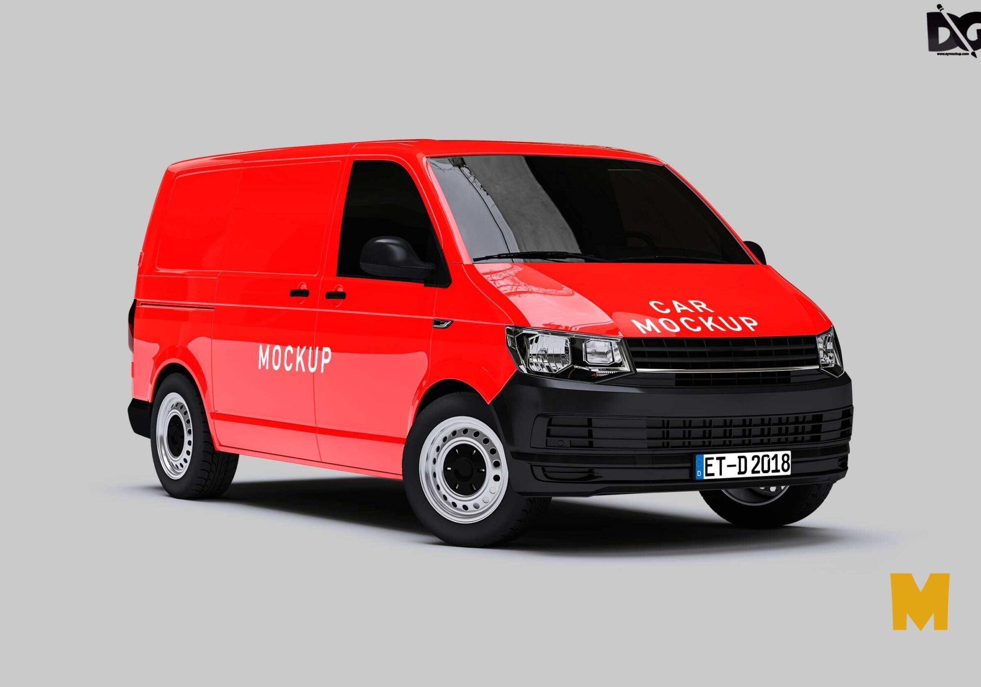 Red Transporter Mockup