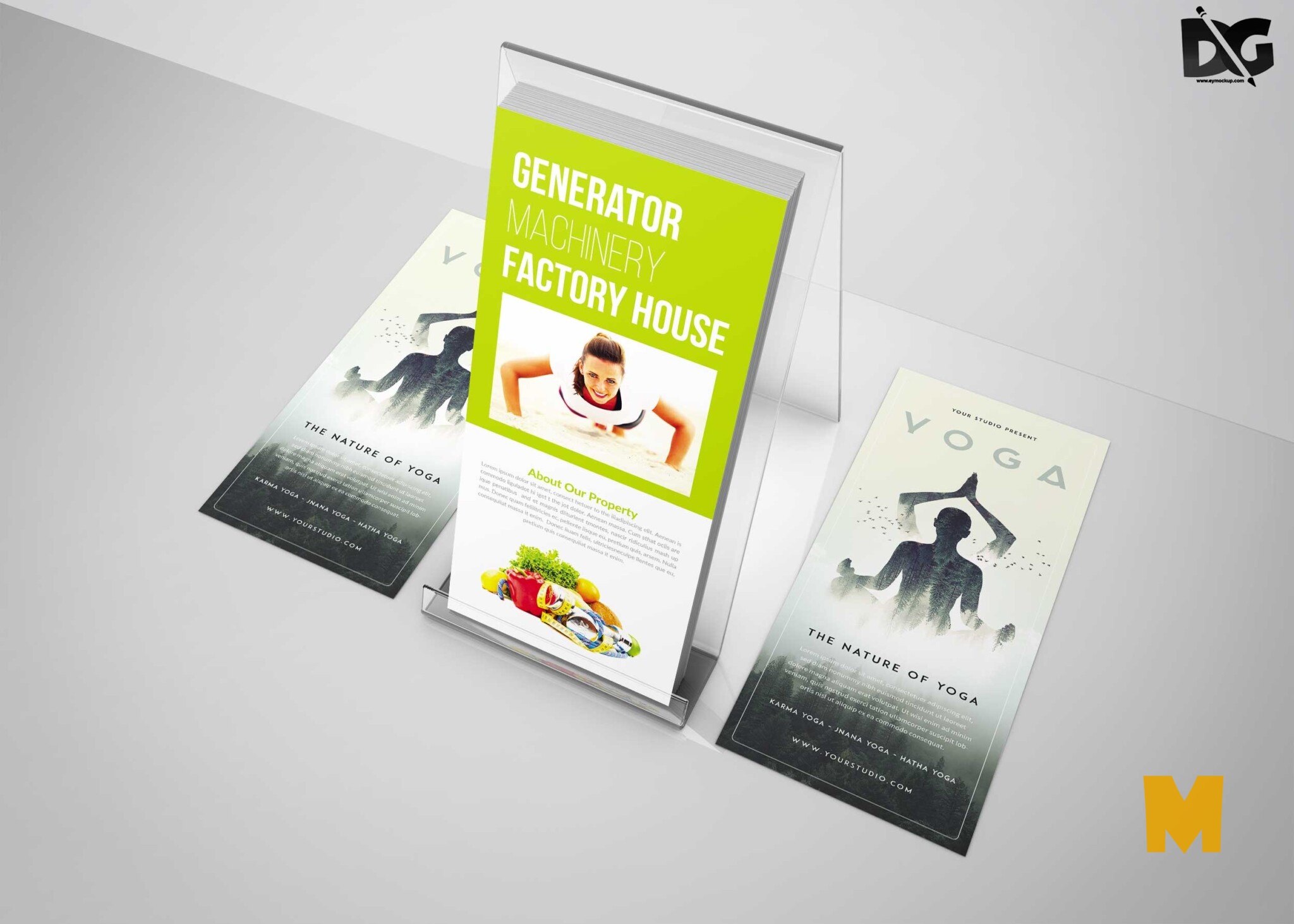 Free Table RackCard Mockup Download