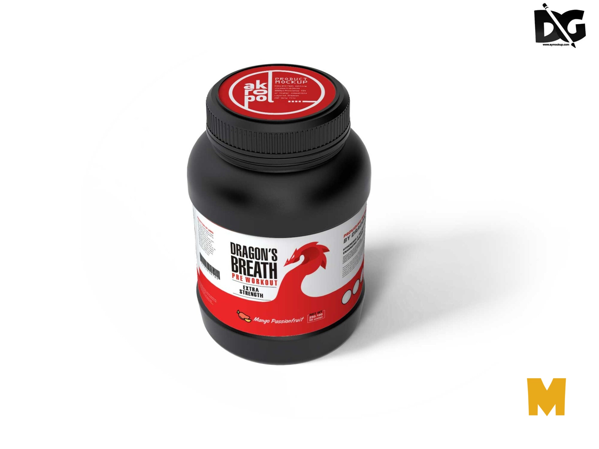 Whey Protein Bottle Mockup Download