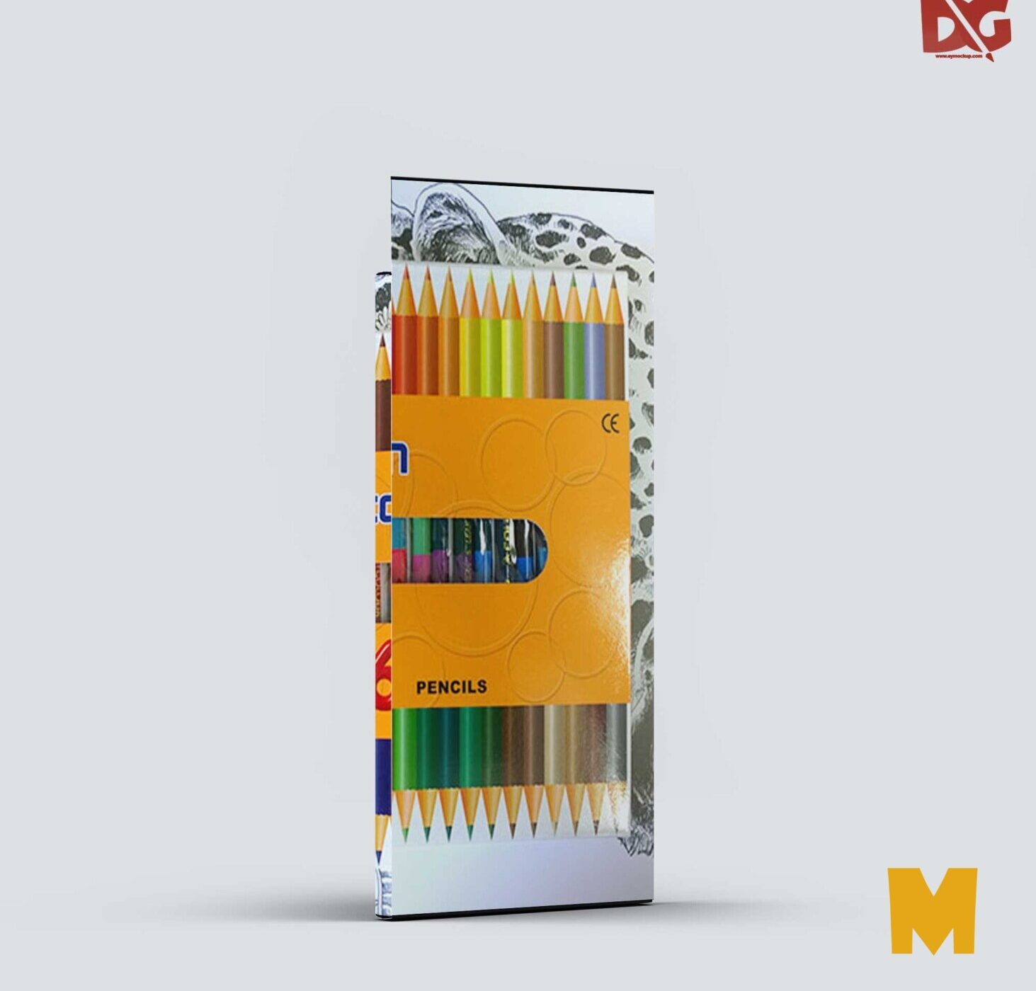 Pencil Packet Label Mockup