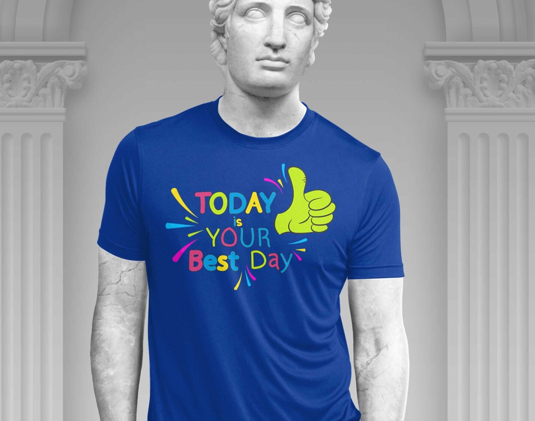 Download Free Blue T-shirt Mockup