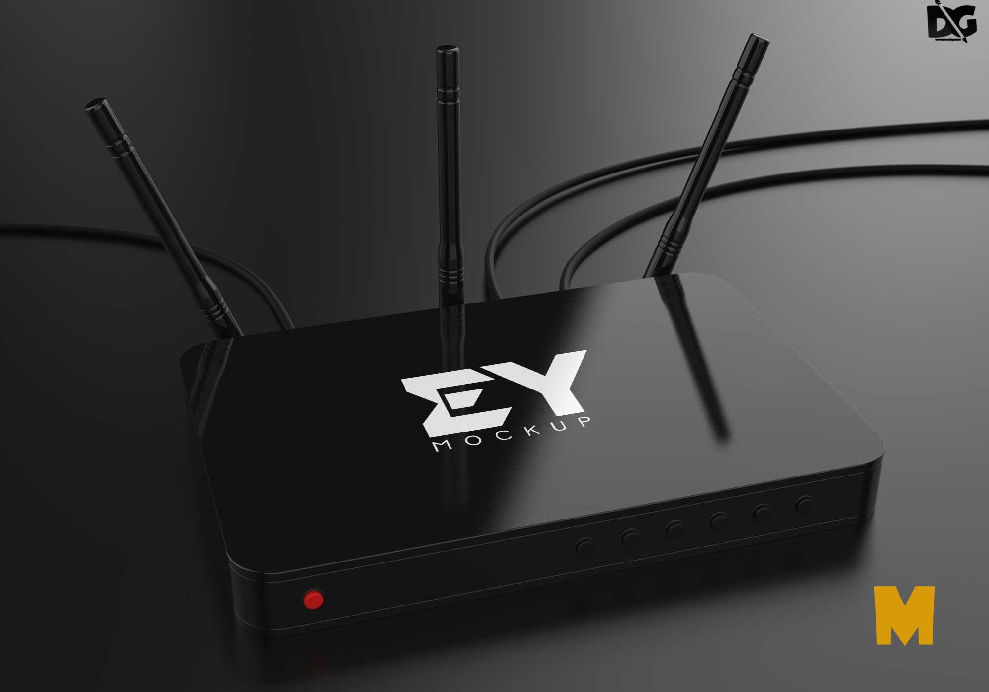 Wi-Fi Router Logo Mockup