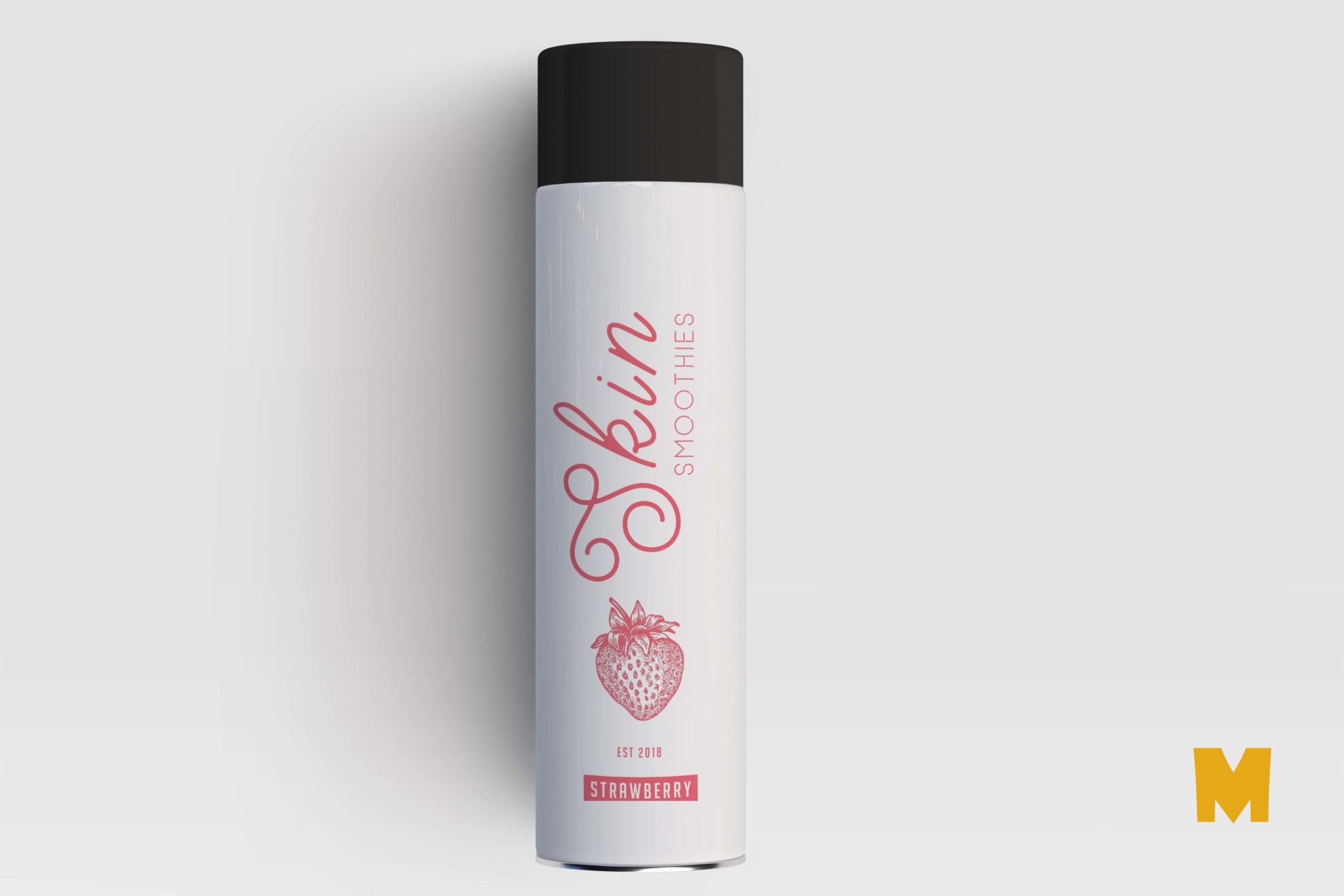 Free Strawberry Deodorant Label Mockup