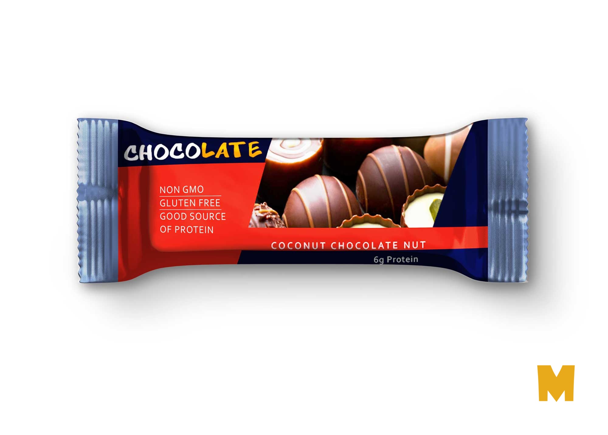 Free Metallic Chocolate Packaging Mockup