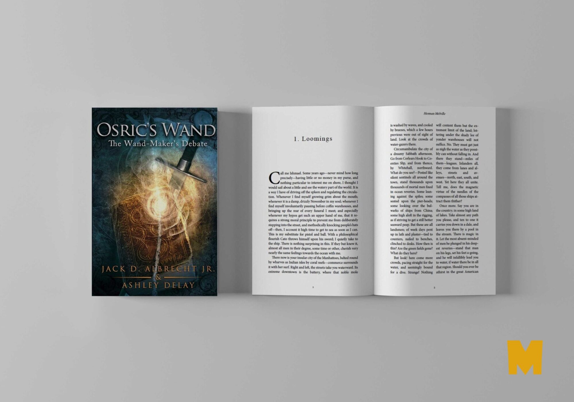 Open Book Cover Design Mockup