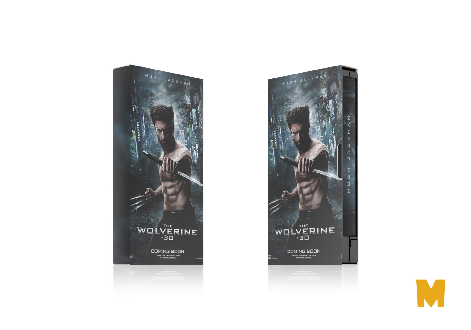 Free PSD Video Tape Caestte Cover Design Mockup