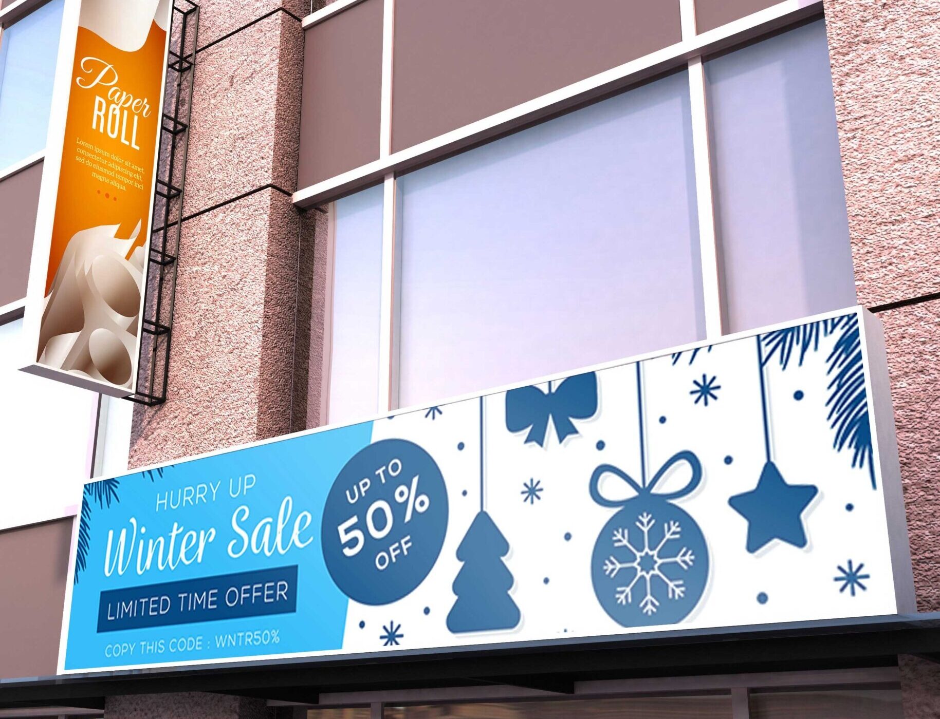 Mall Store Banner Mockup