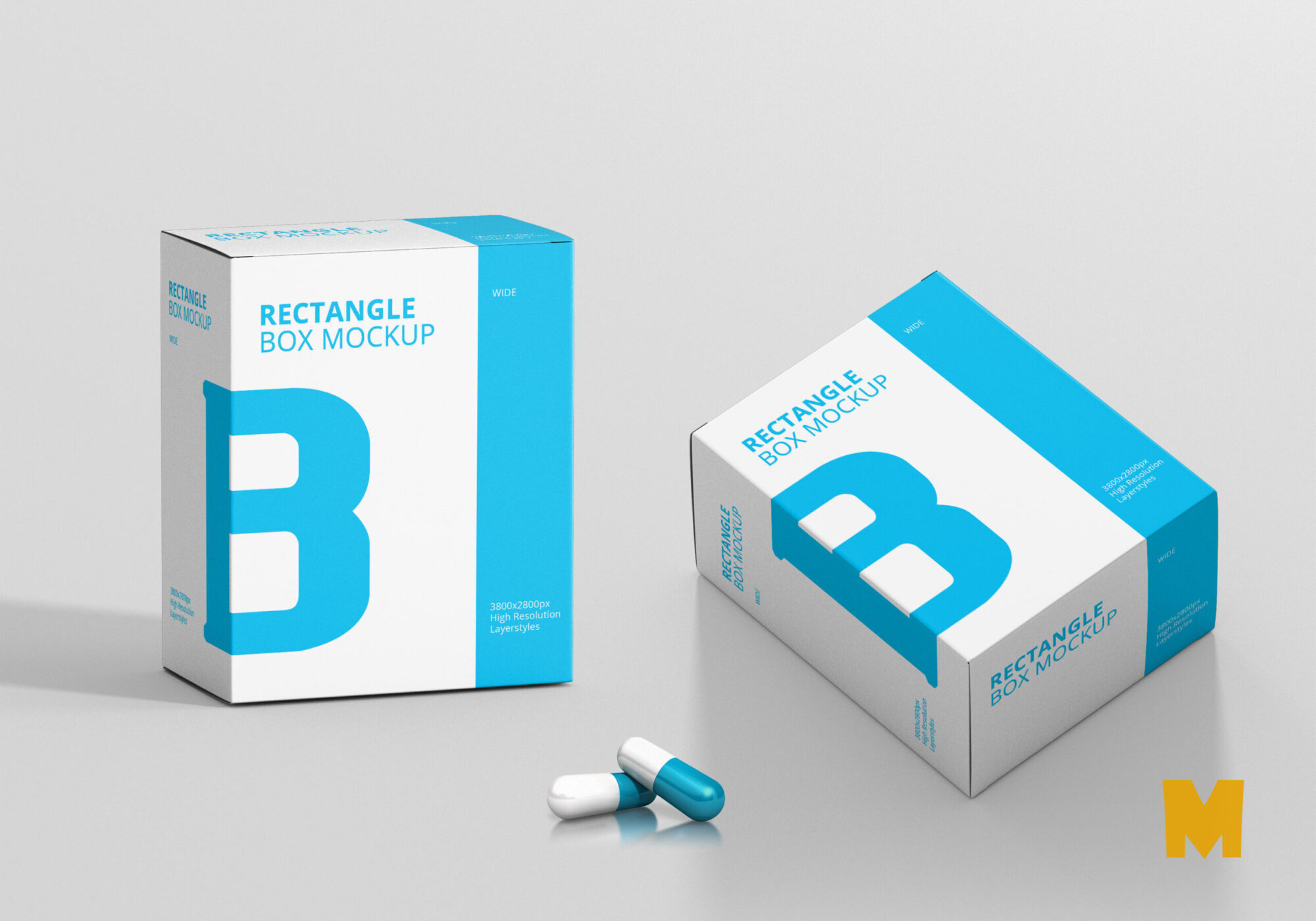 Free Capsule Box Mockup Download