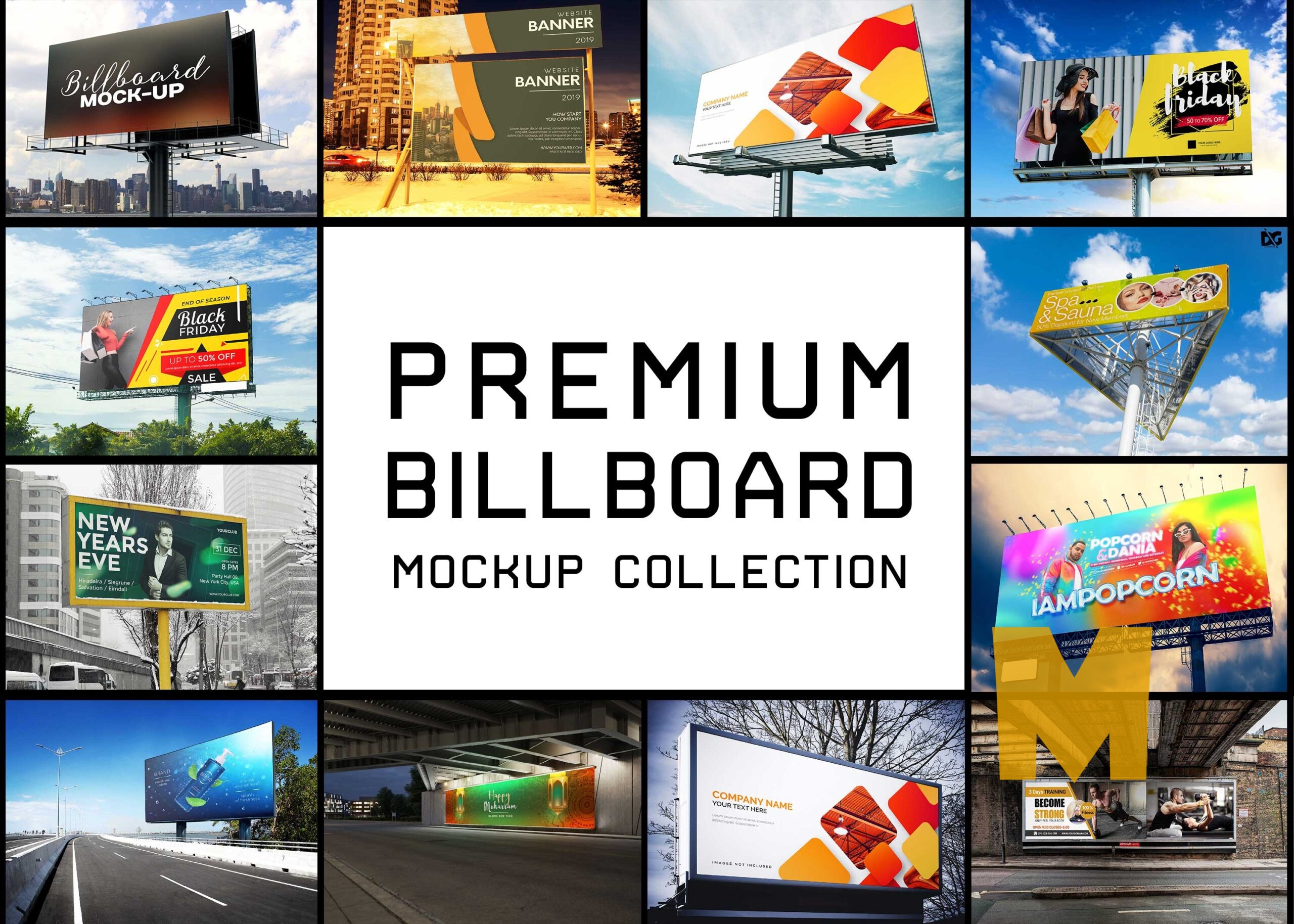 Top 20 Billboard Mockup Collection
