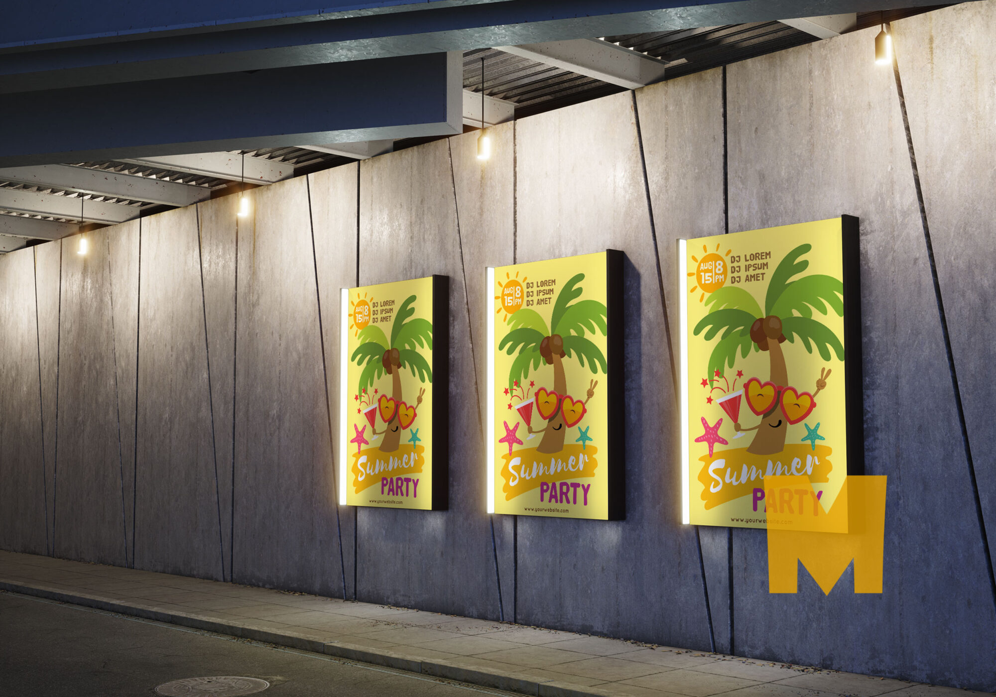 Metro Station Poster Mockup