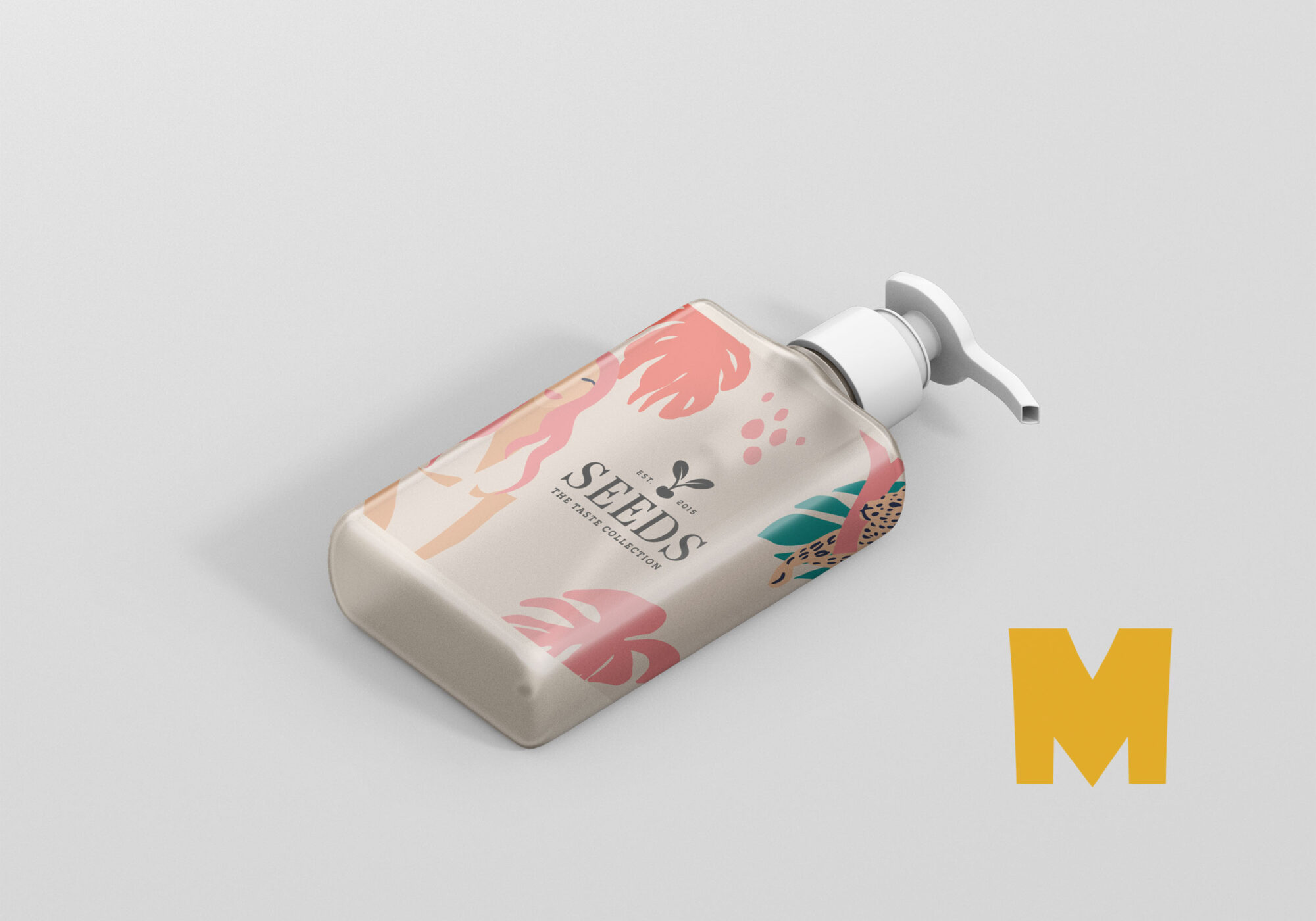 Free Dettol Dispenser Label Mockup Download