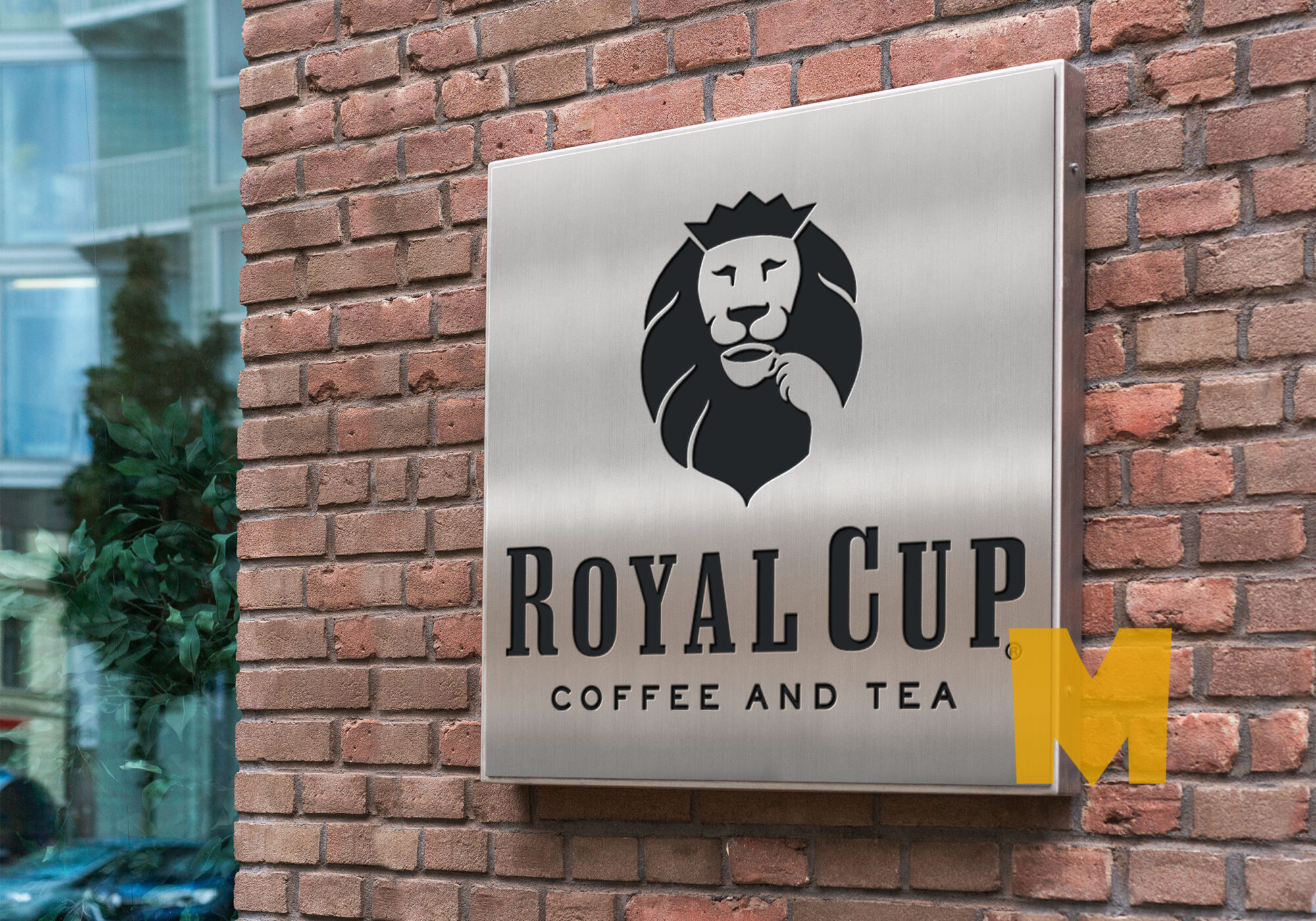 Metallic Sign Board Mockup