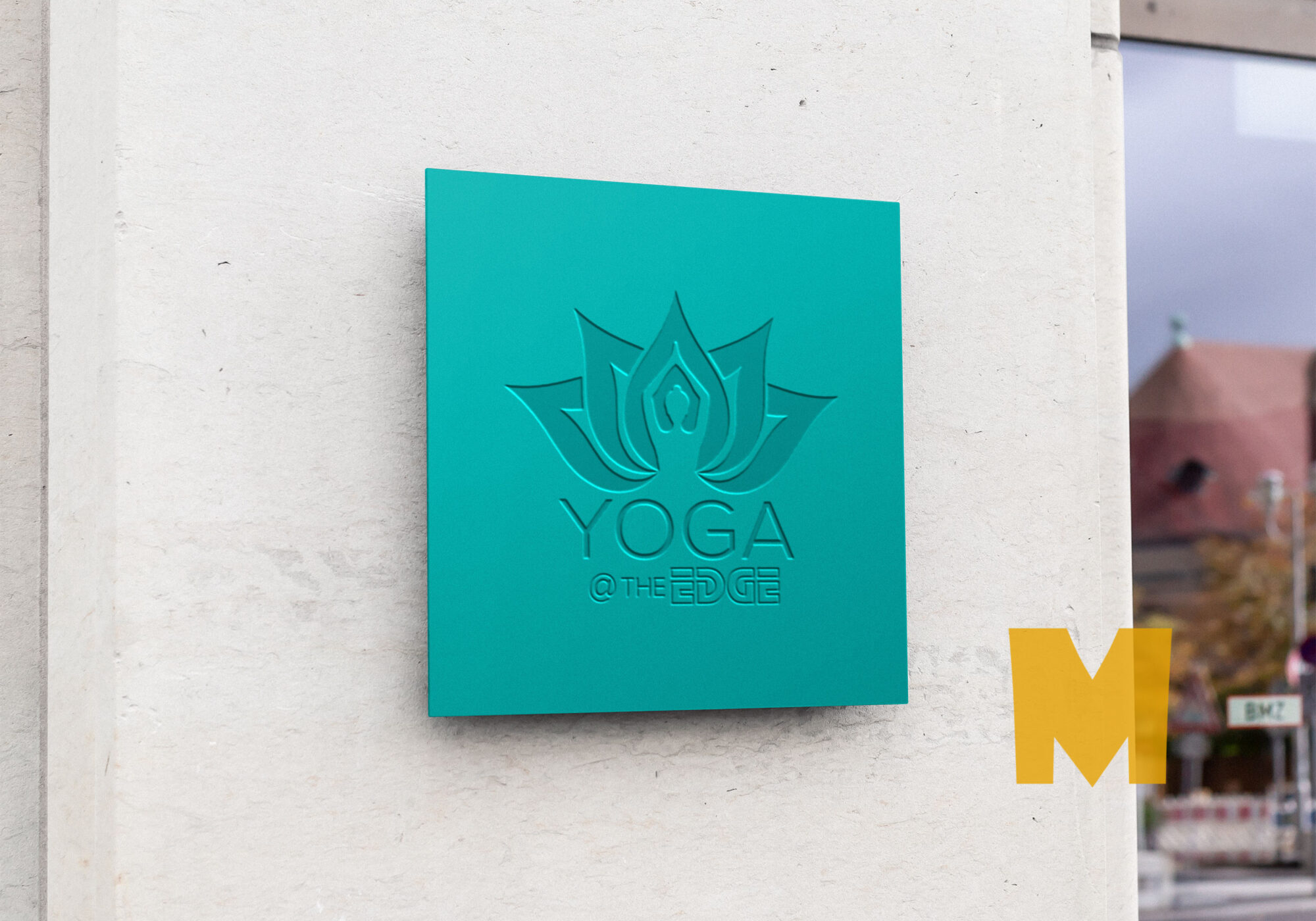 Square Sign Board Mockup