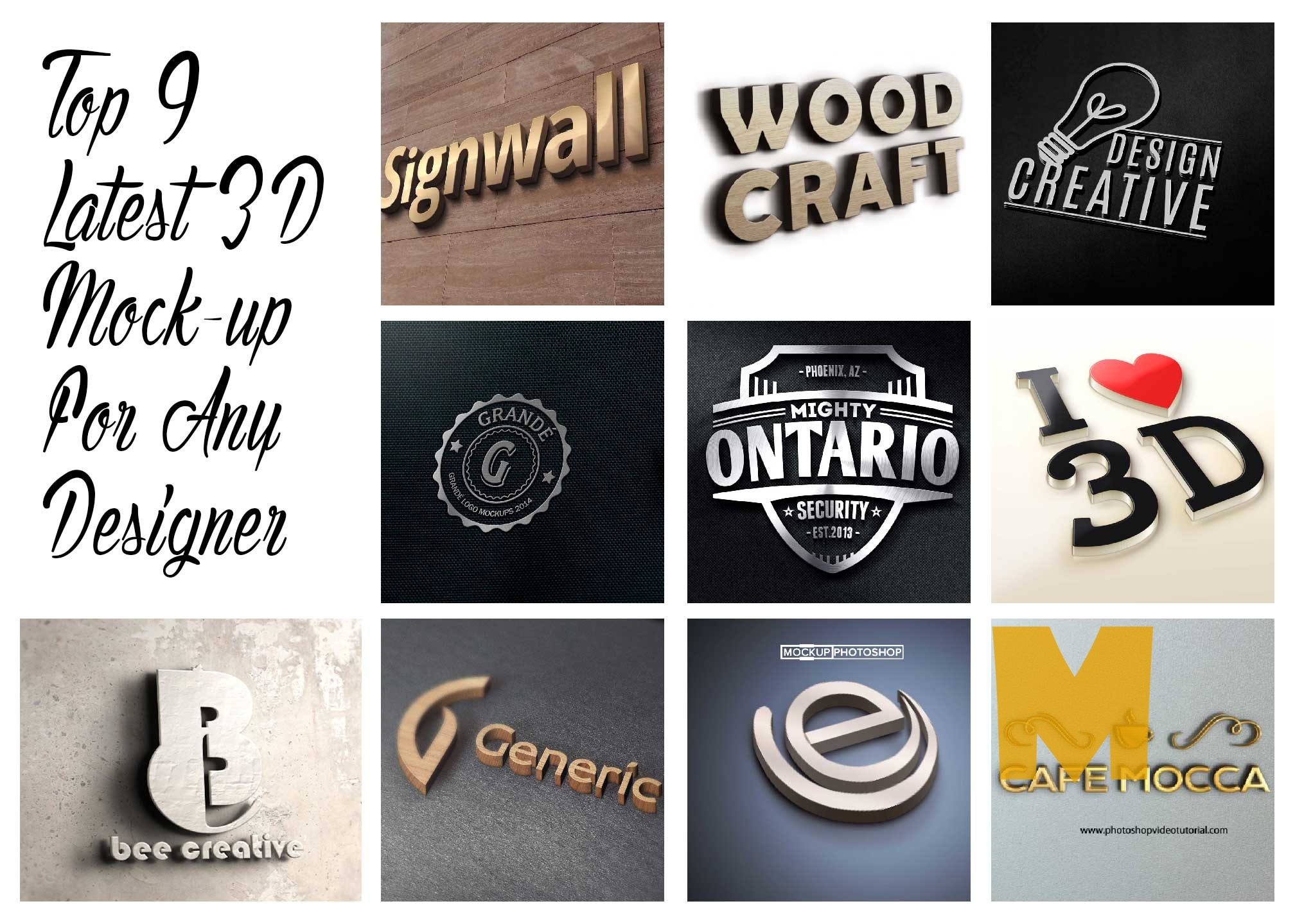 Latest 3D Mock-ups for Designers