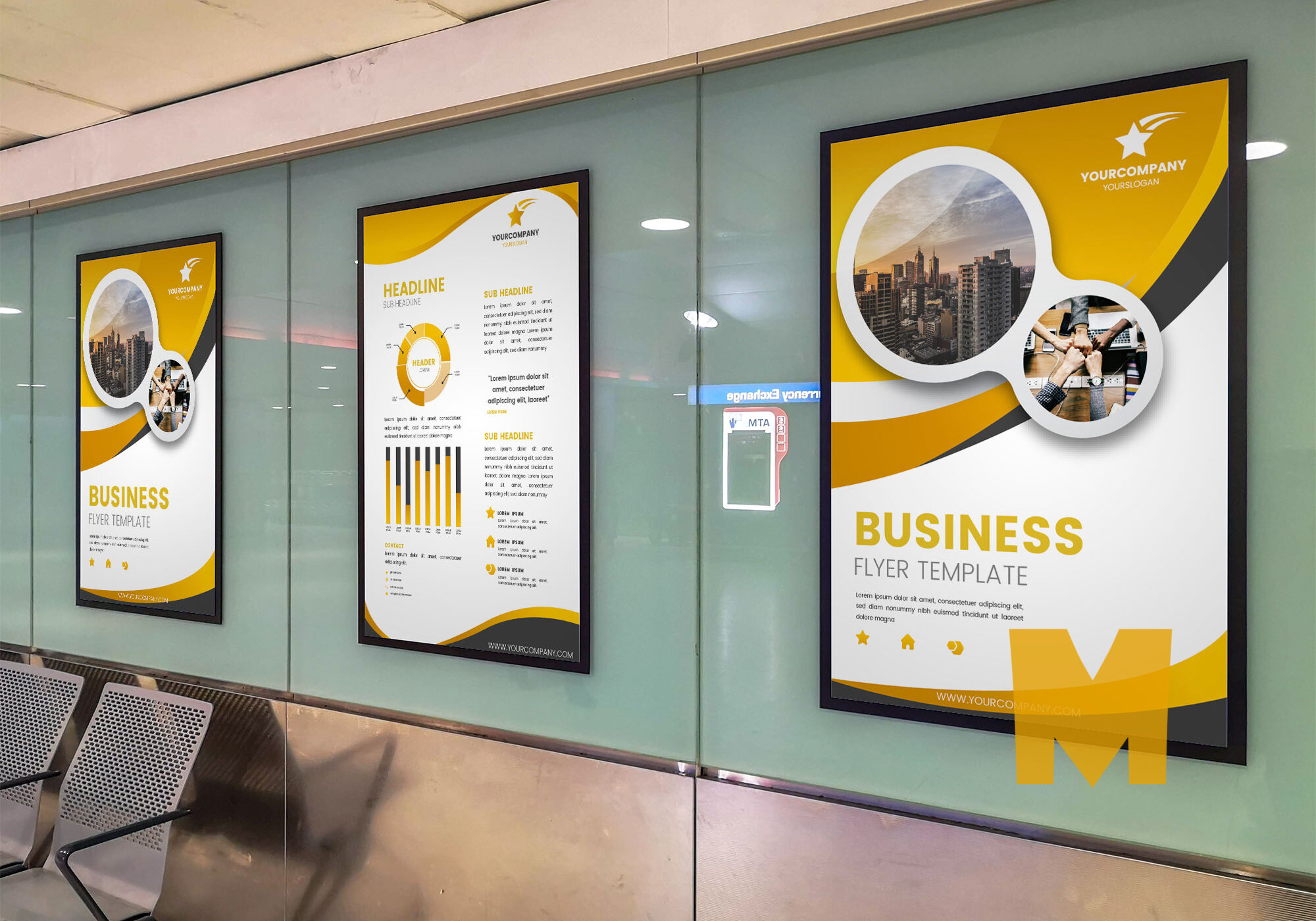 Airport Lobby Poster Mockup