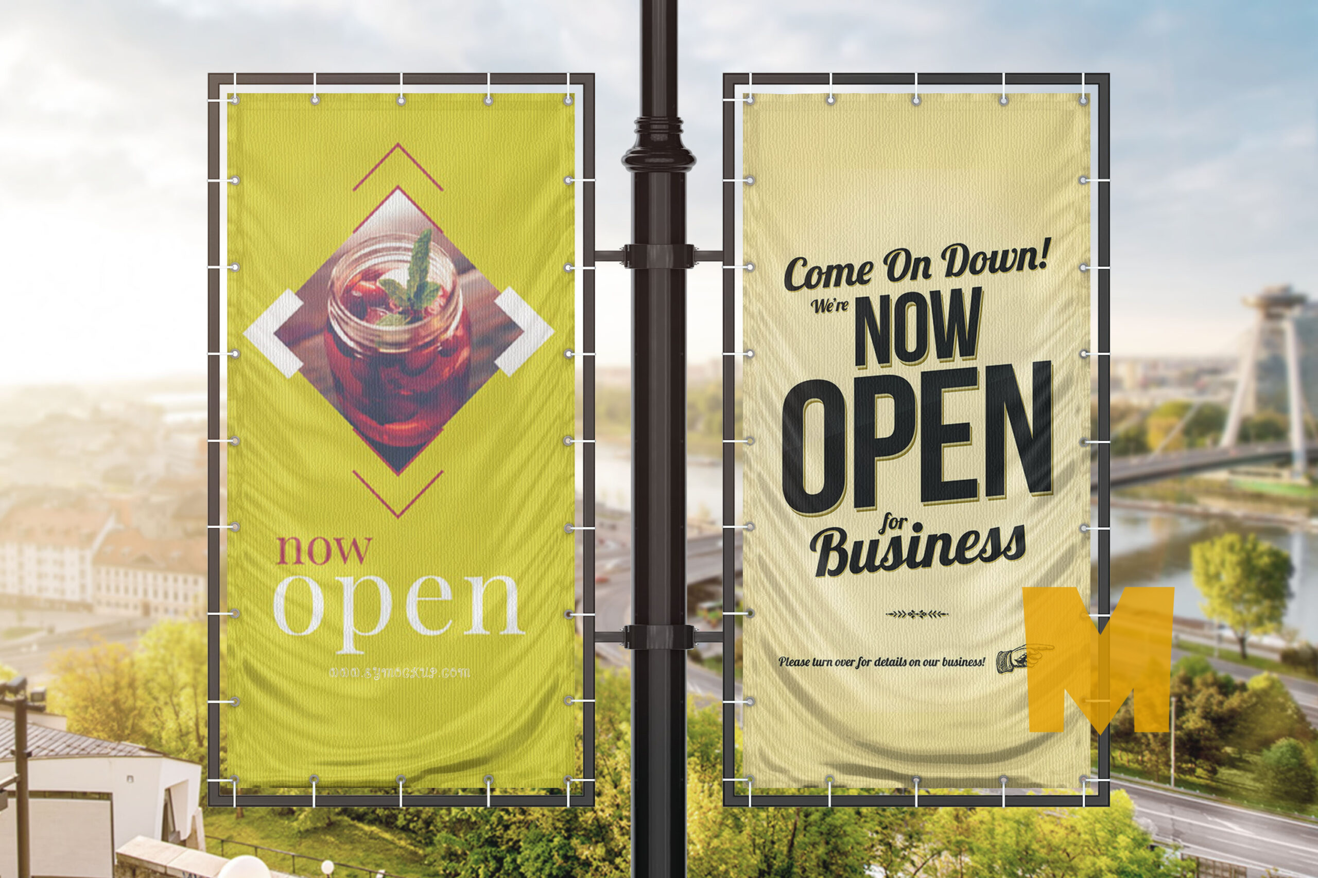 Free Grand Opening Poster Mockup