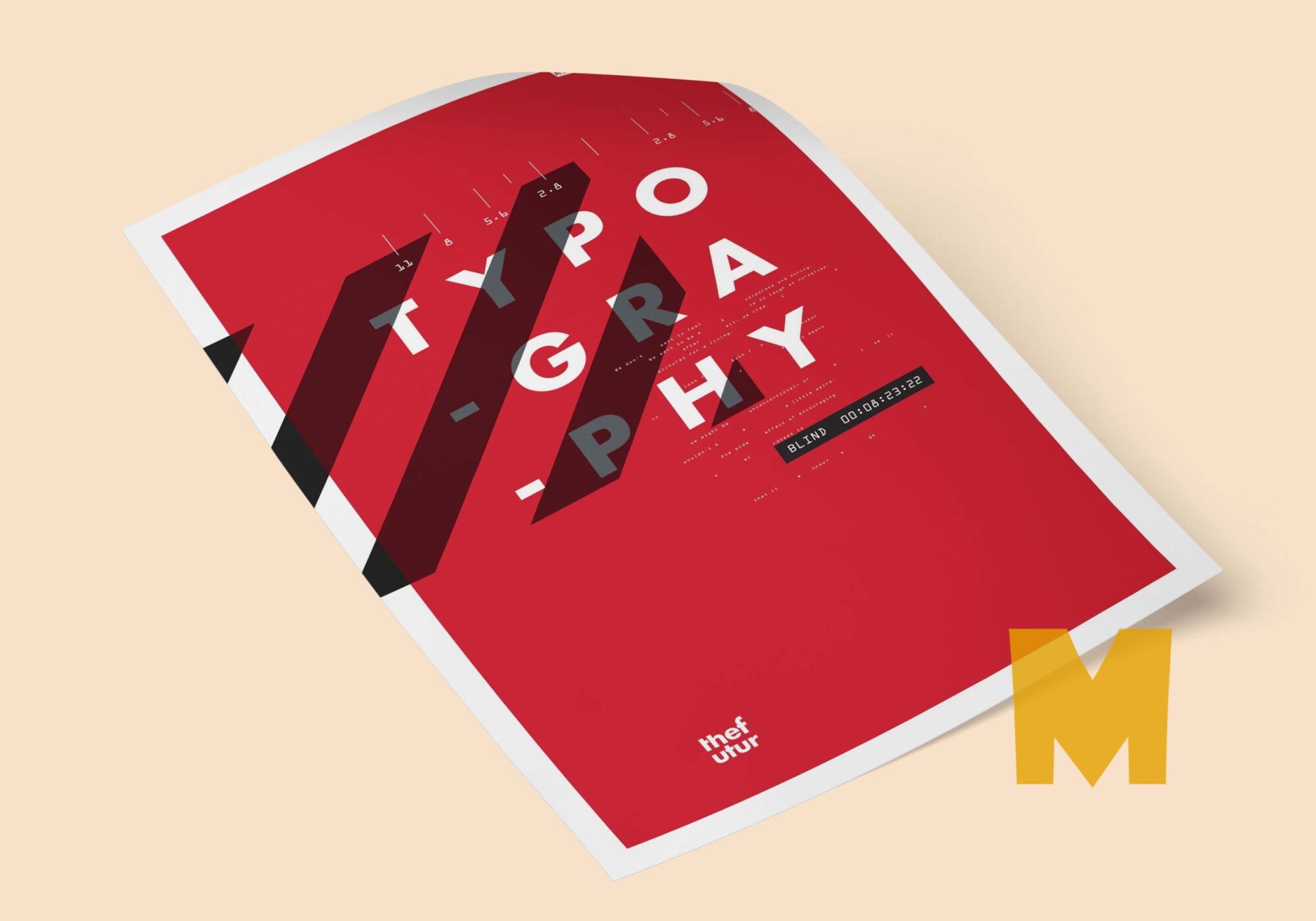 Download Free Fold Poster Mockup