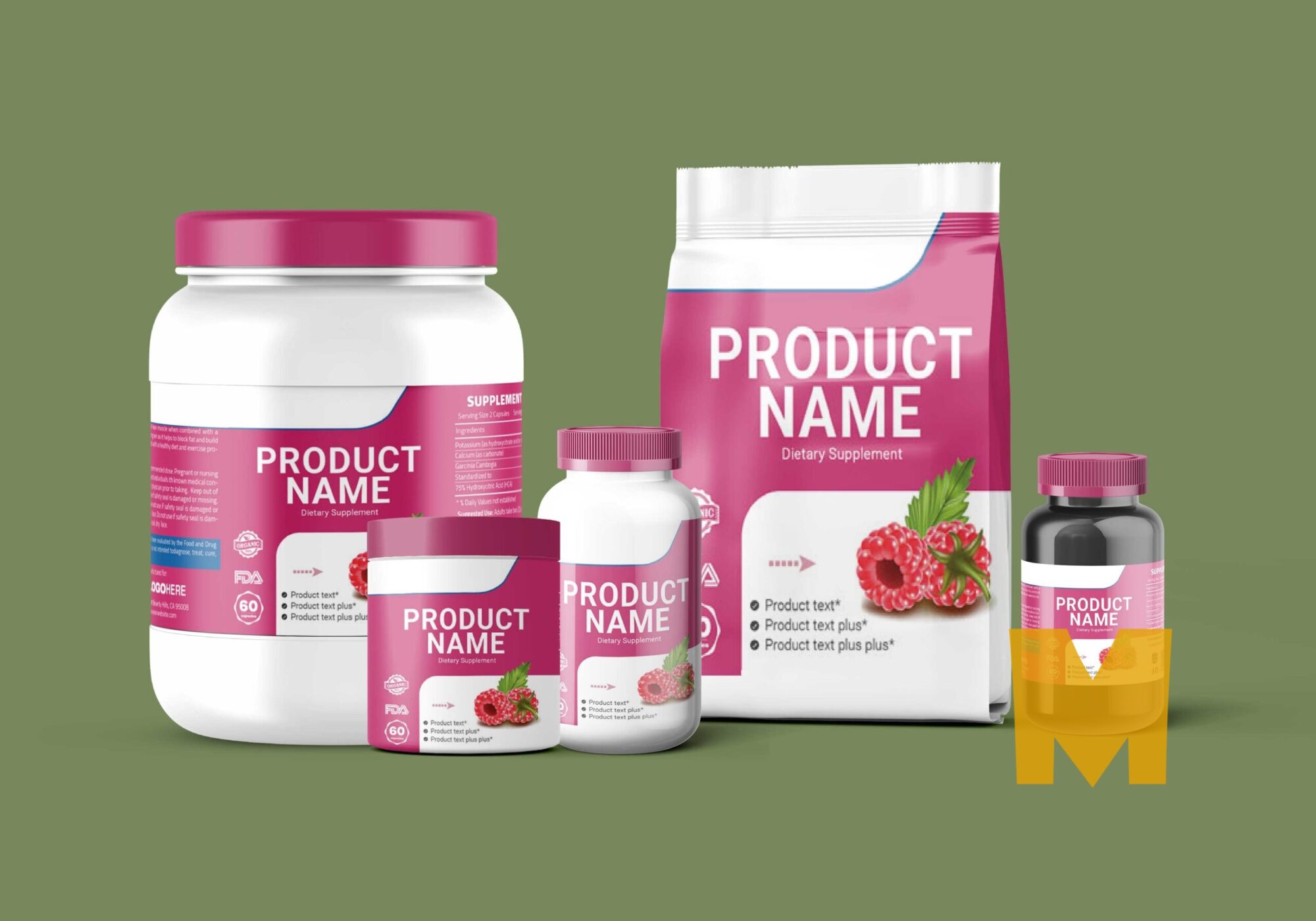Free Vitamin GYM Bottle Mock-Up Download