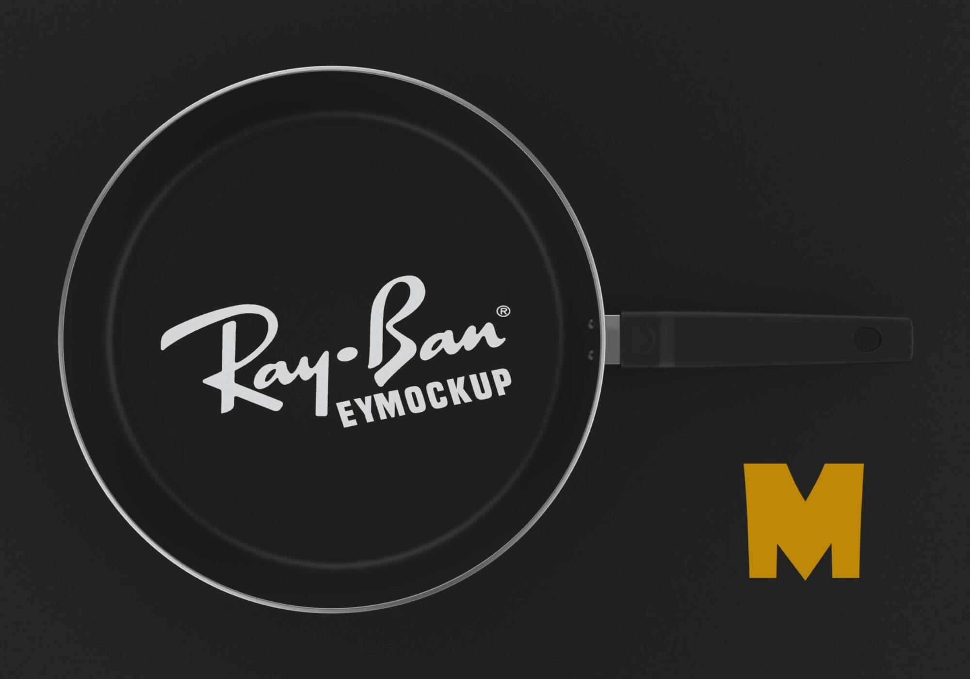 Free Cooking Pan Logo Mockup Download