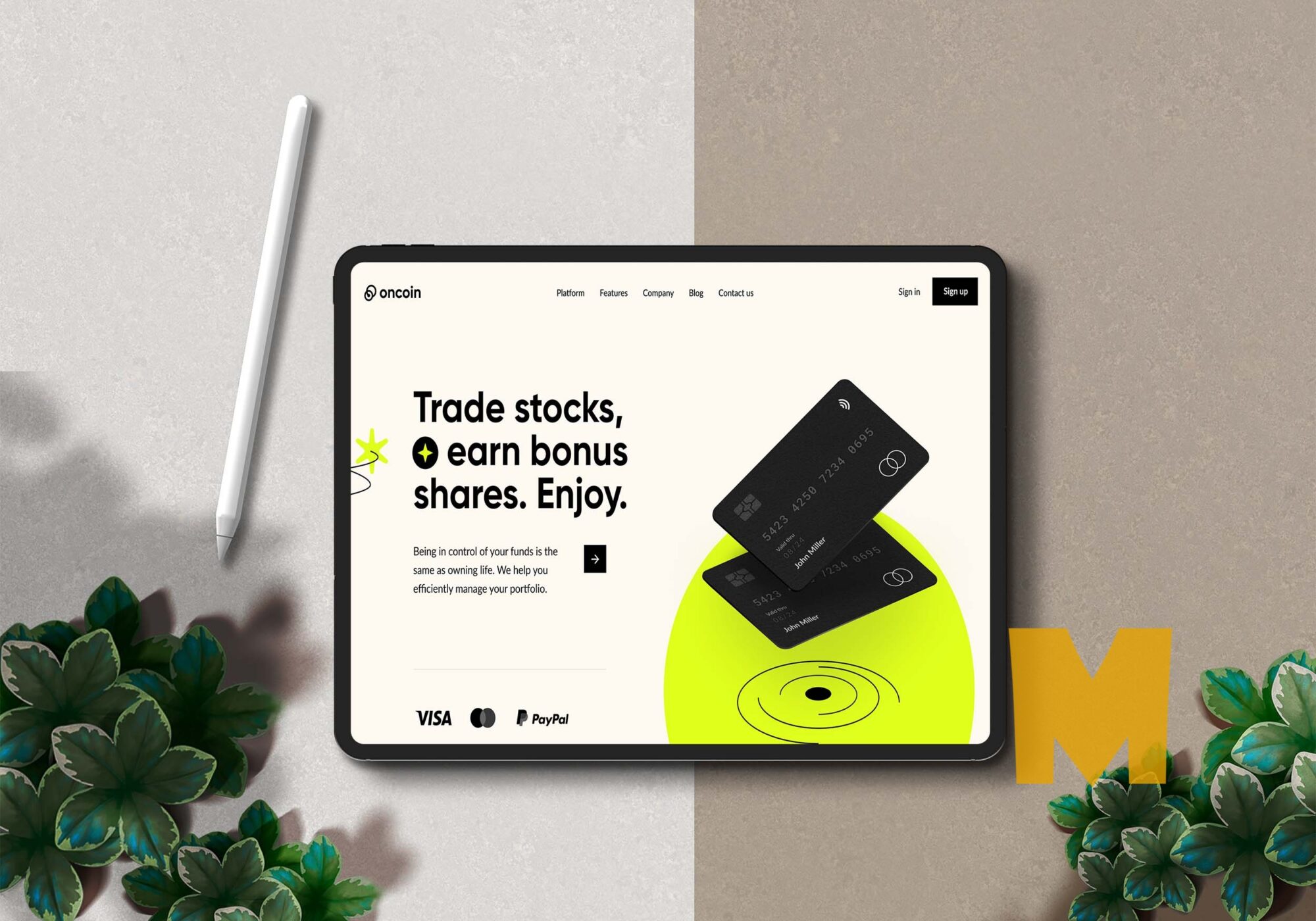 Downloadable iPad Pro Pencil Mockup