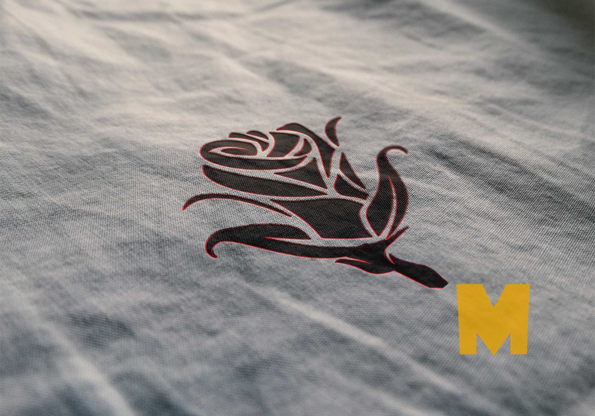 Free Cloth Texture Logo Mockup