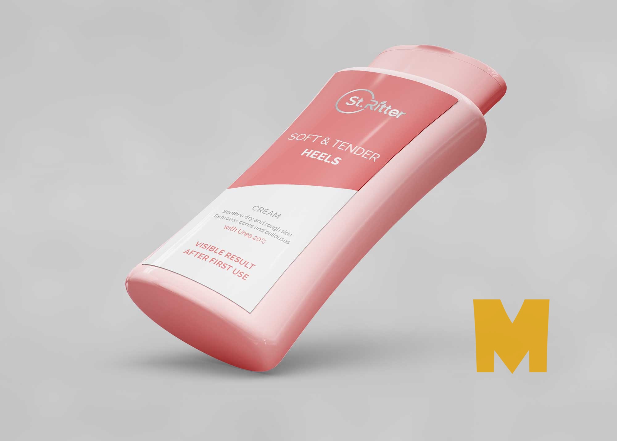 Free Body Lotion Label Mockup