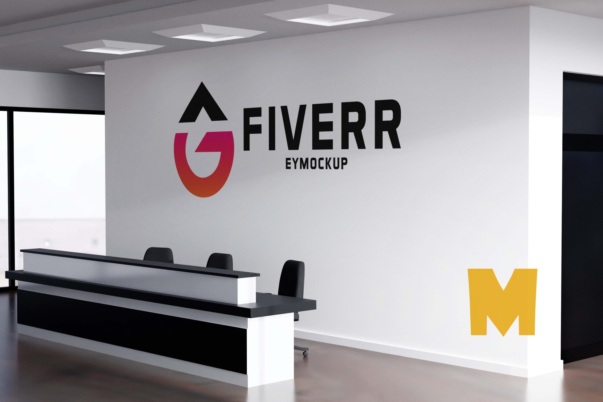 Office Wall 3D Mockups