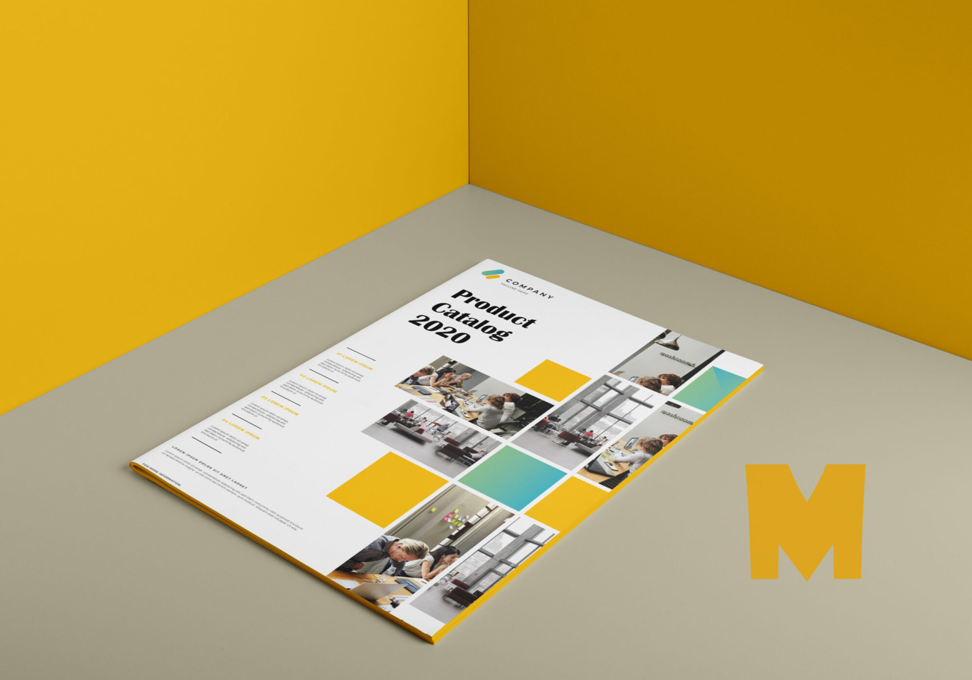 Free Softcover Portrait Brochure Mockup