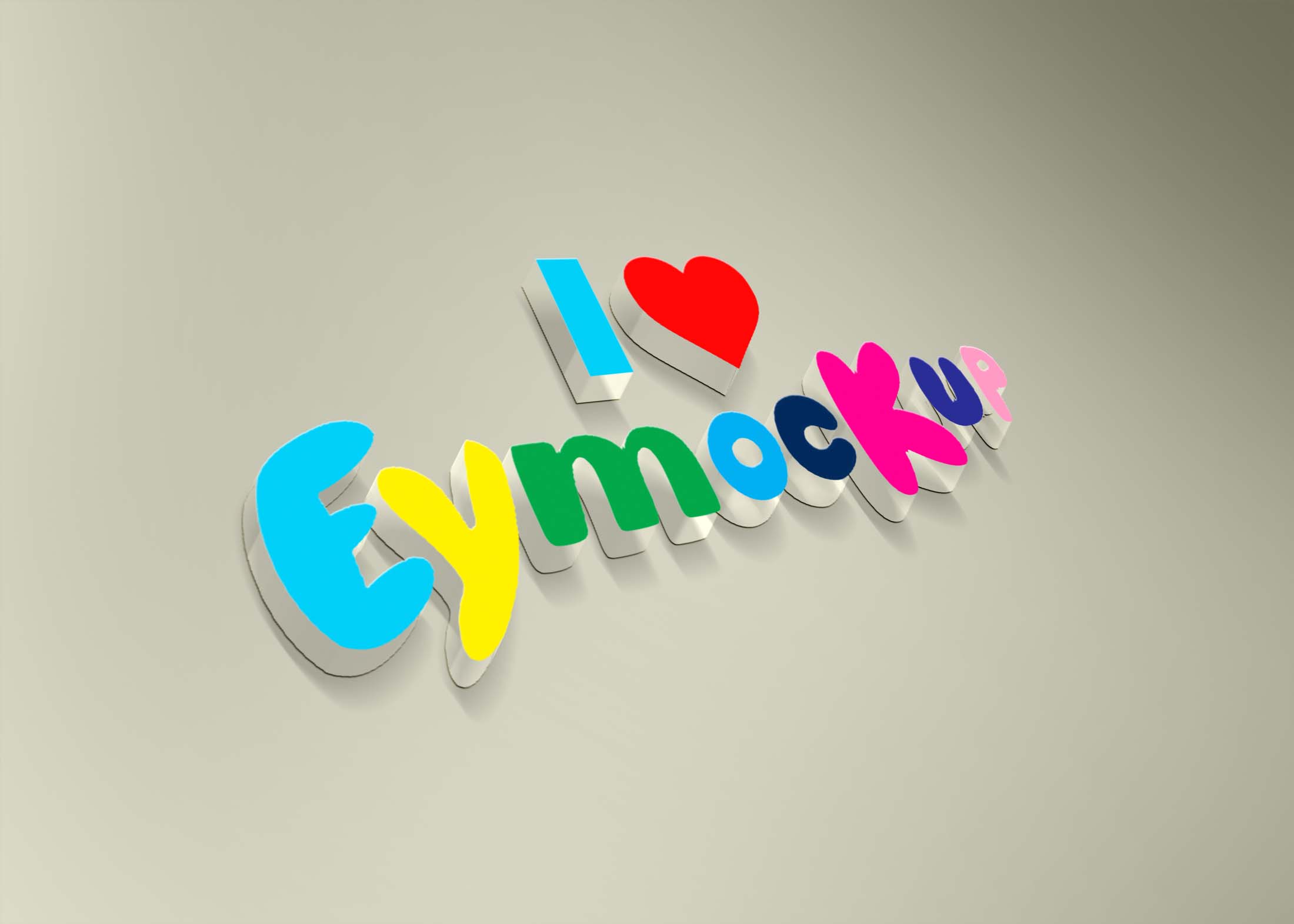 Free 3D Transparent Logo Mockup