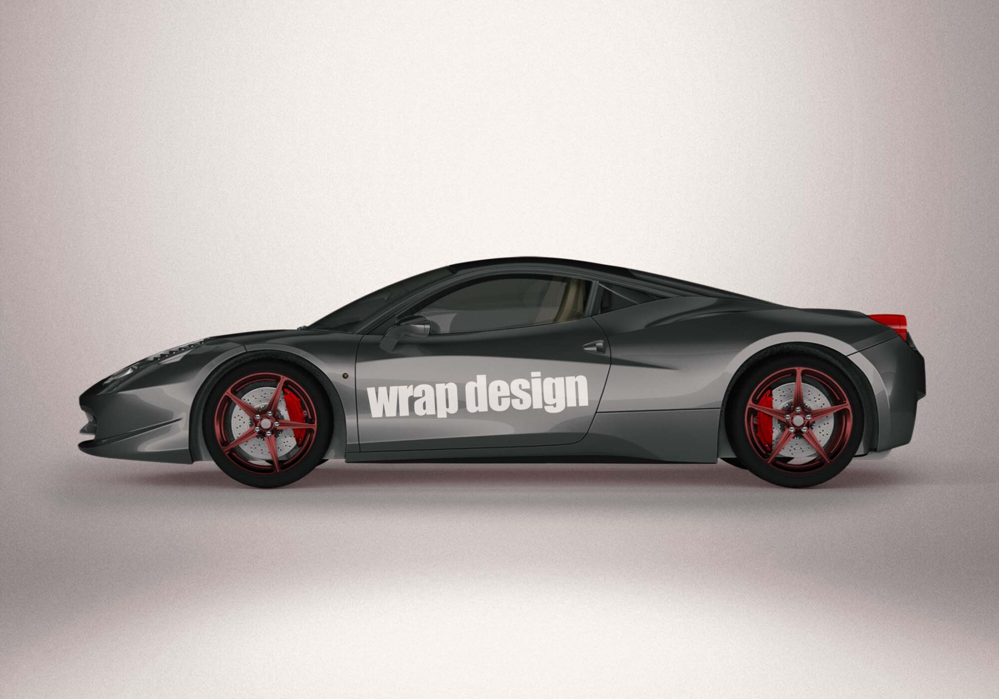 Audi Car Sticker Mockup