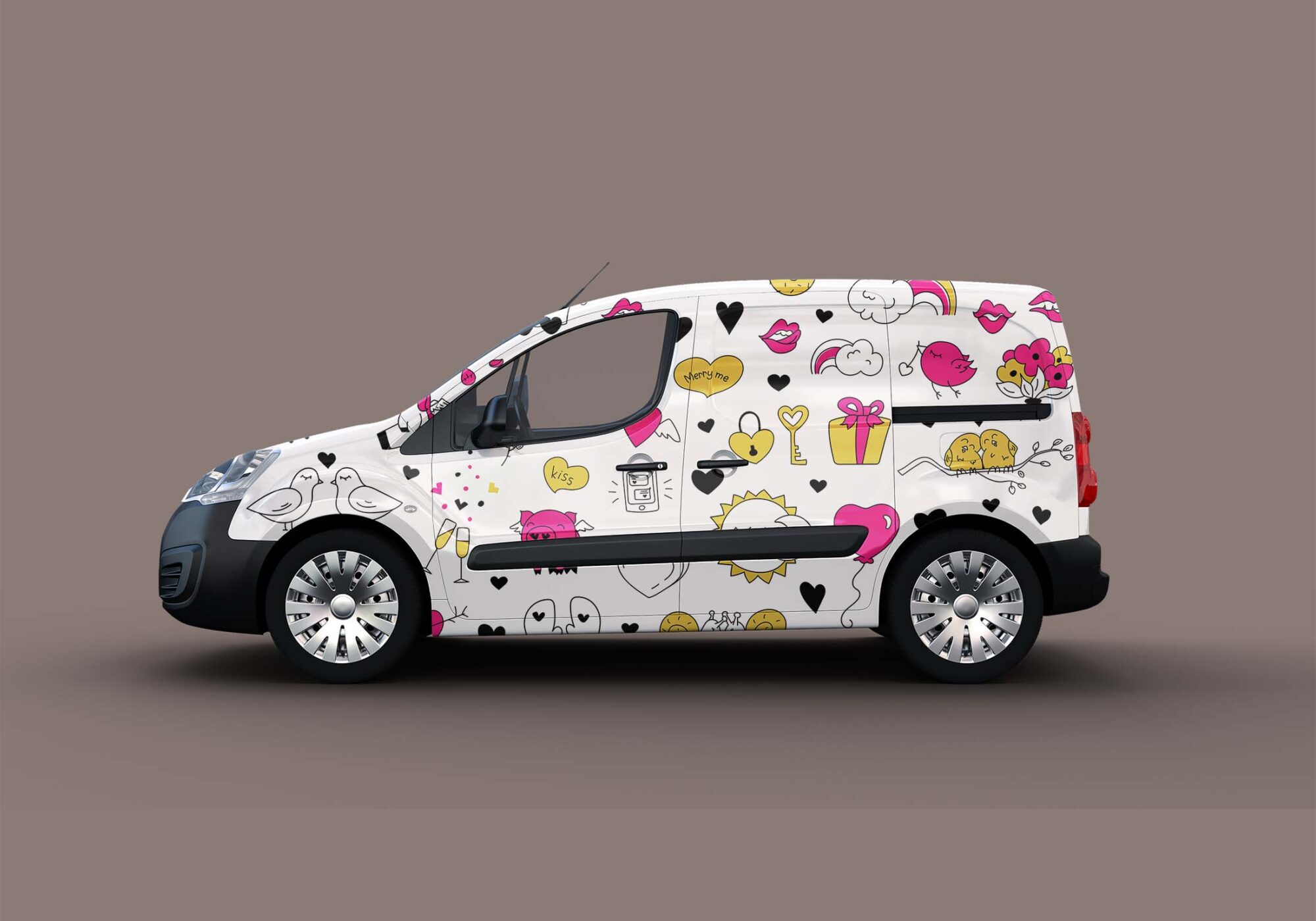 Free Delivery Van Mock-up