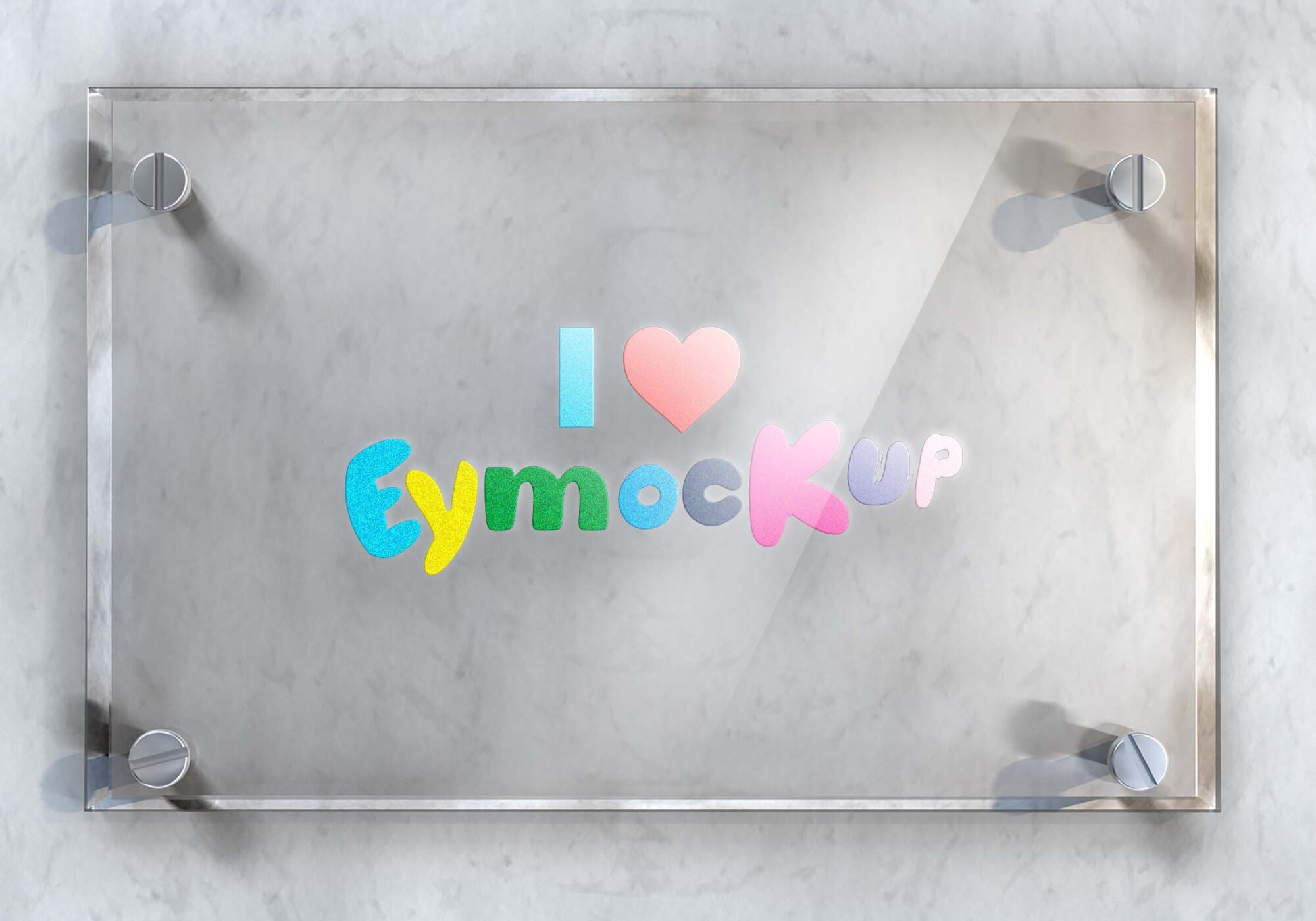 Free Download Glass Logo Mockup