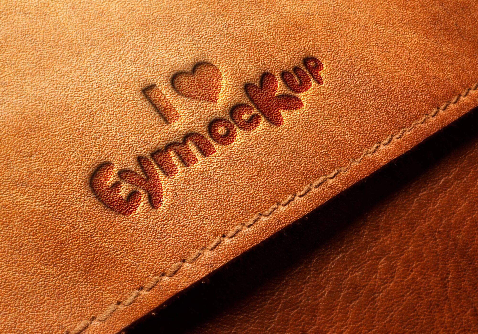 Free Download Leather Logo Mockup