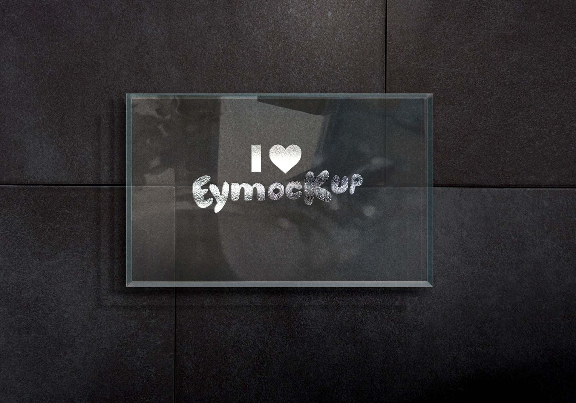 Free Glass Sign Plate Logo Mockup