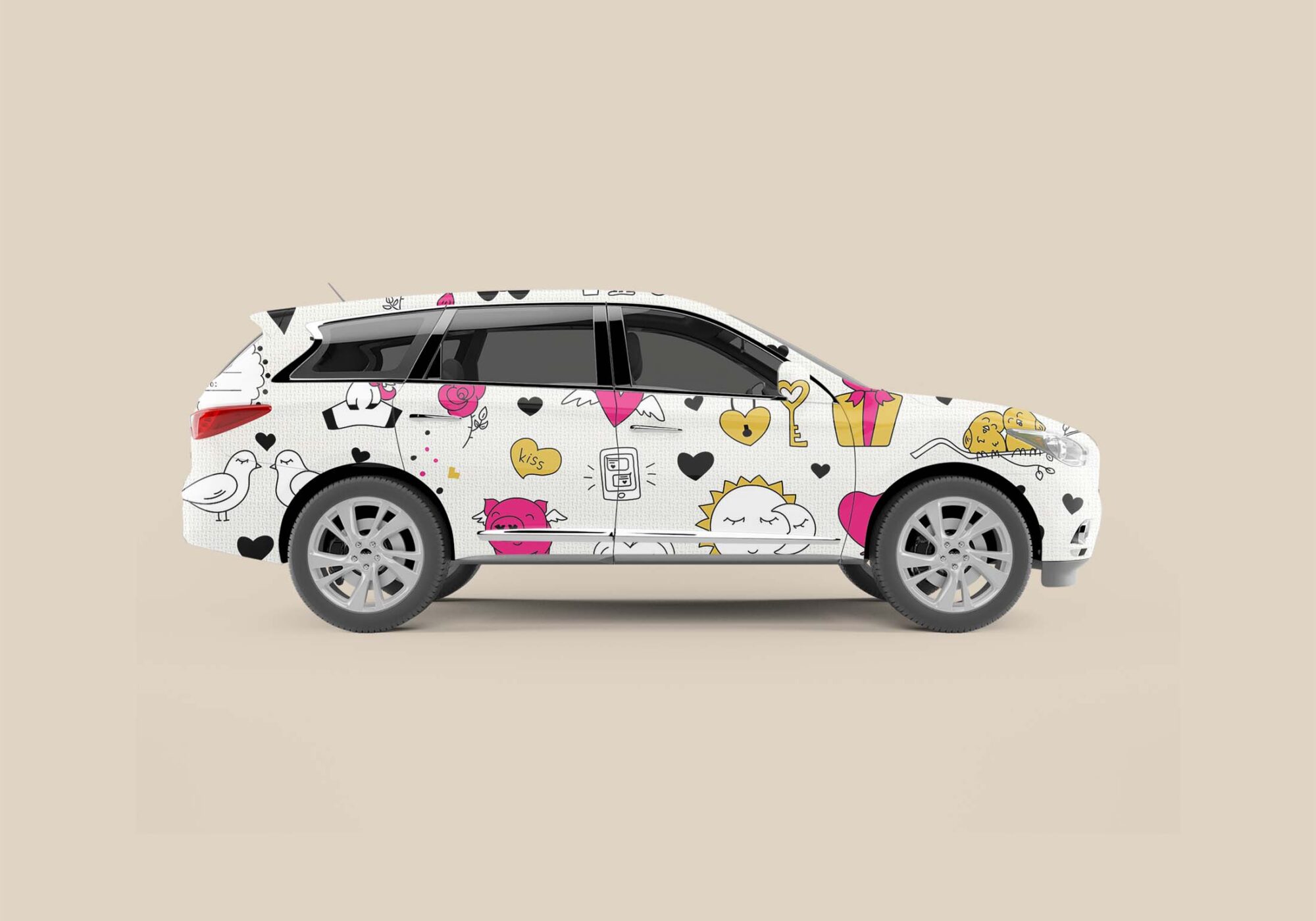 Free Innova Car Wrap Mockup