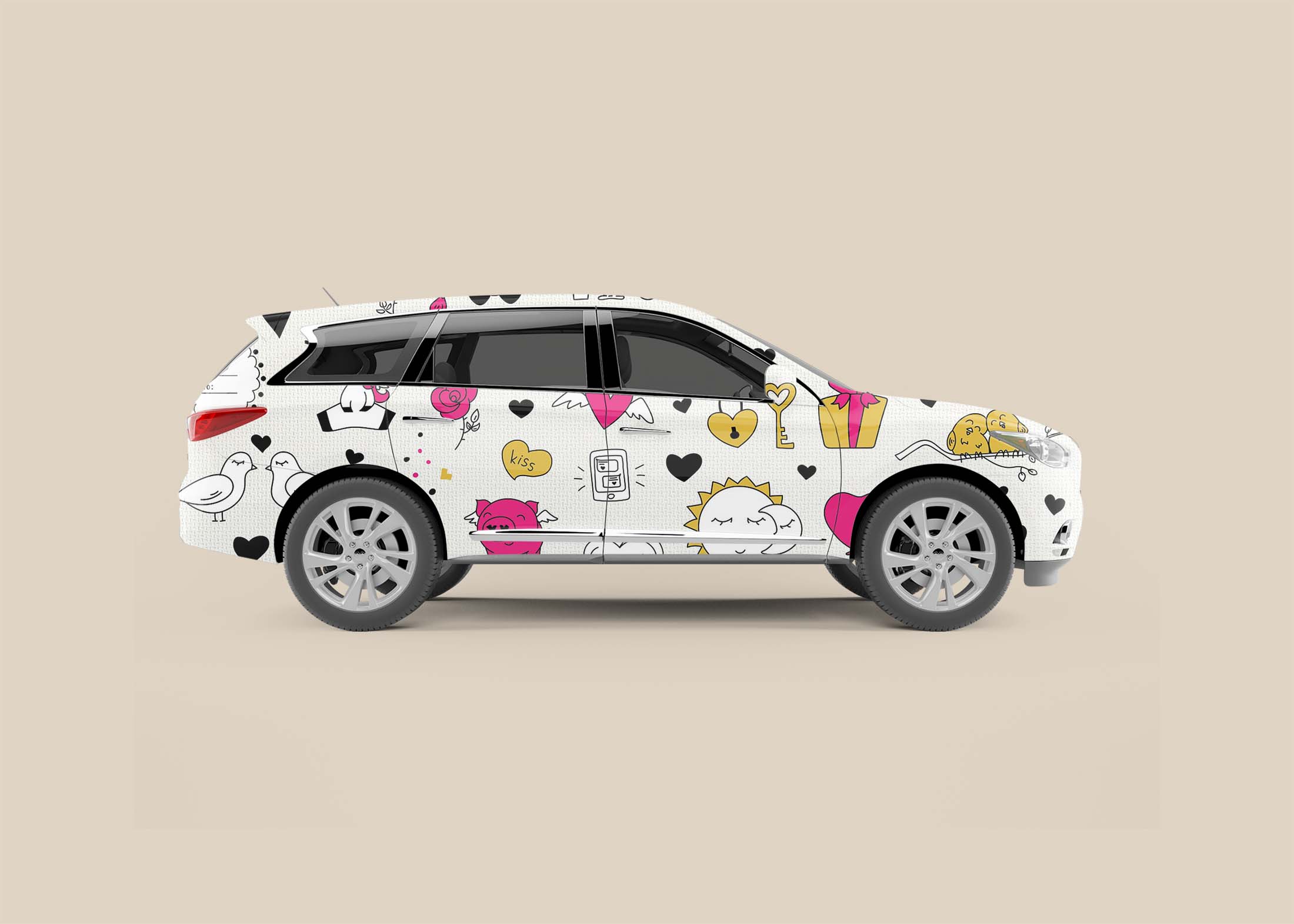 Free Innova Car Wrap Mockup