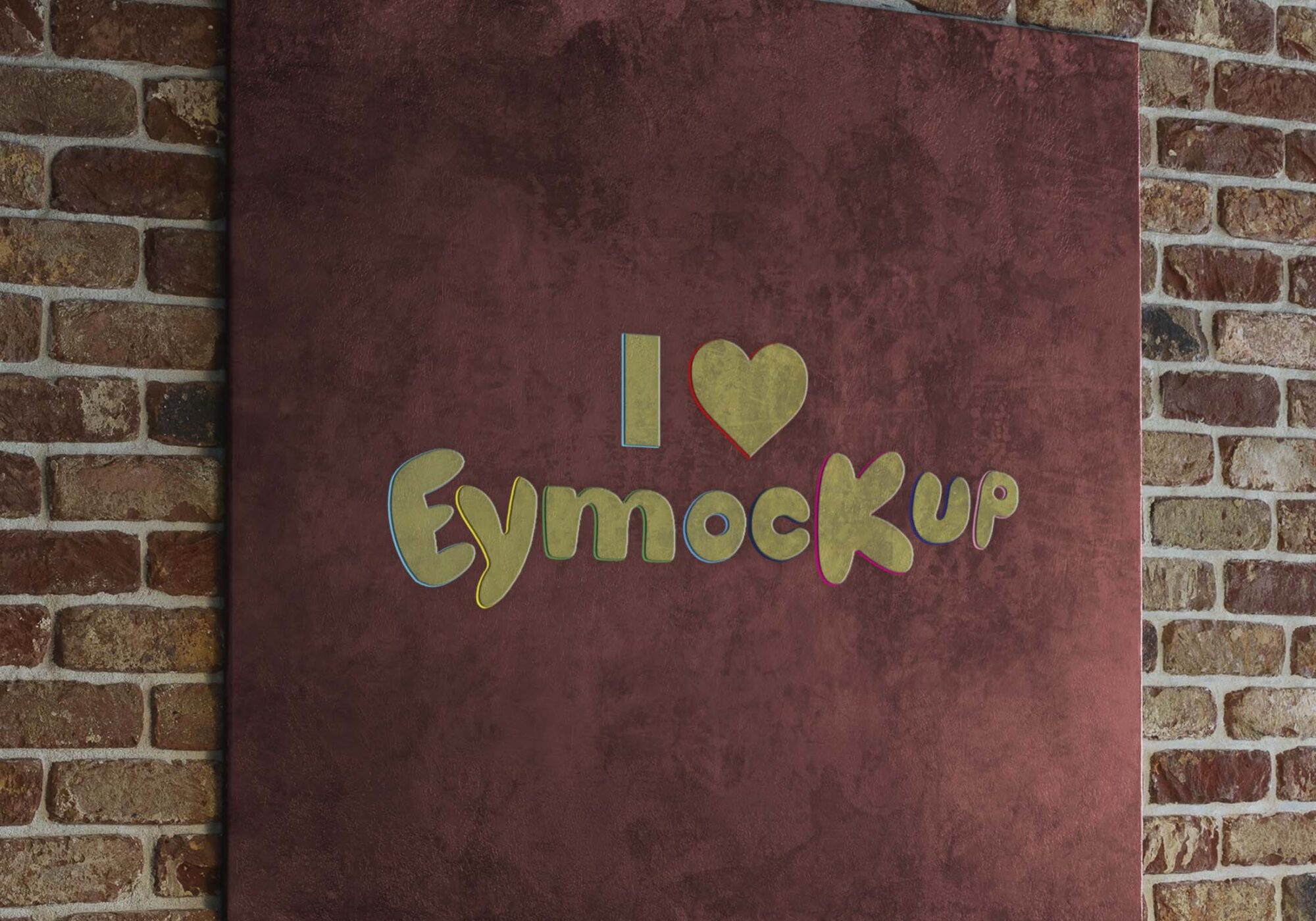 Free Wall Signage Logo Mockup