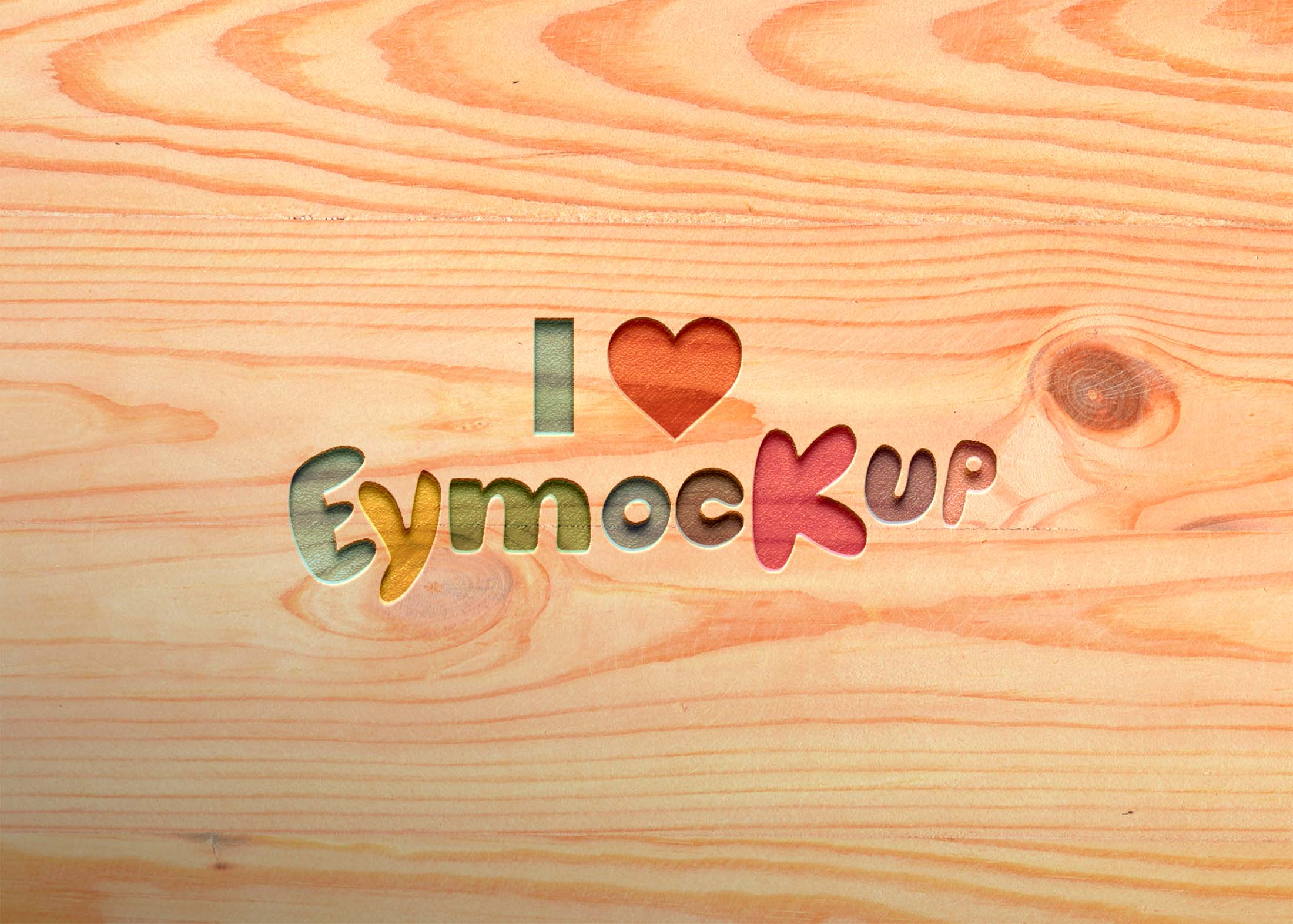 Free Wood Board Logo Mockup