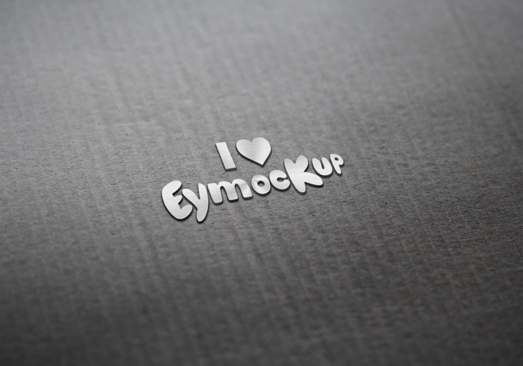 Free Silver 3D Logo Mockup Download